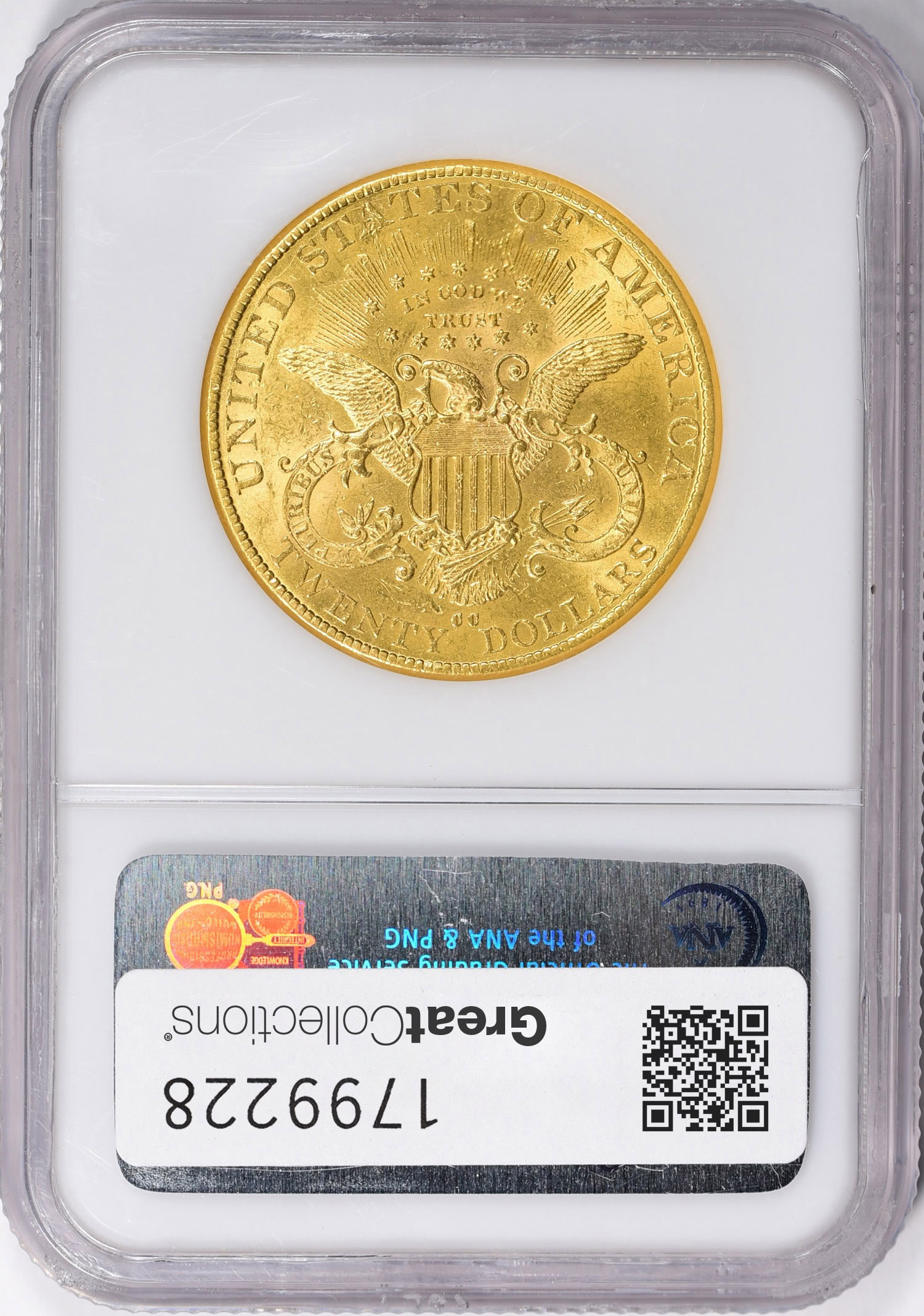 1890-CC Liberty Gold Double Eagle NGC AU-58 (CAC Green) (Item 1799228) | GreatCollections Coin ...