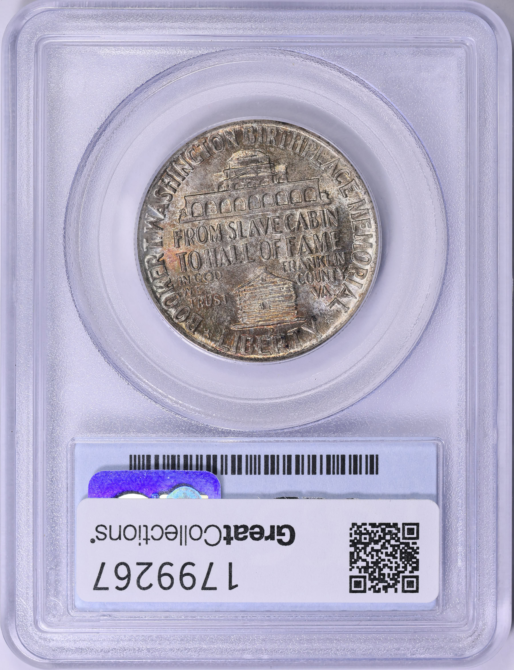 1947-D Booker T. Washington Memorial Half Dollar PCGS MS-65 (Toned) (Item 1799267 ...