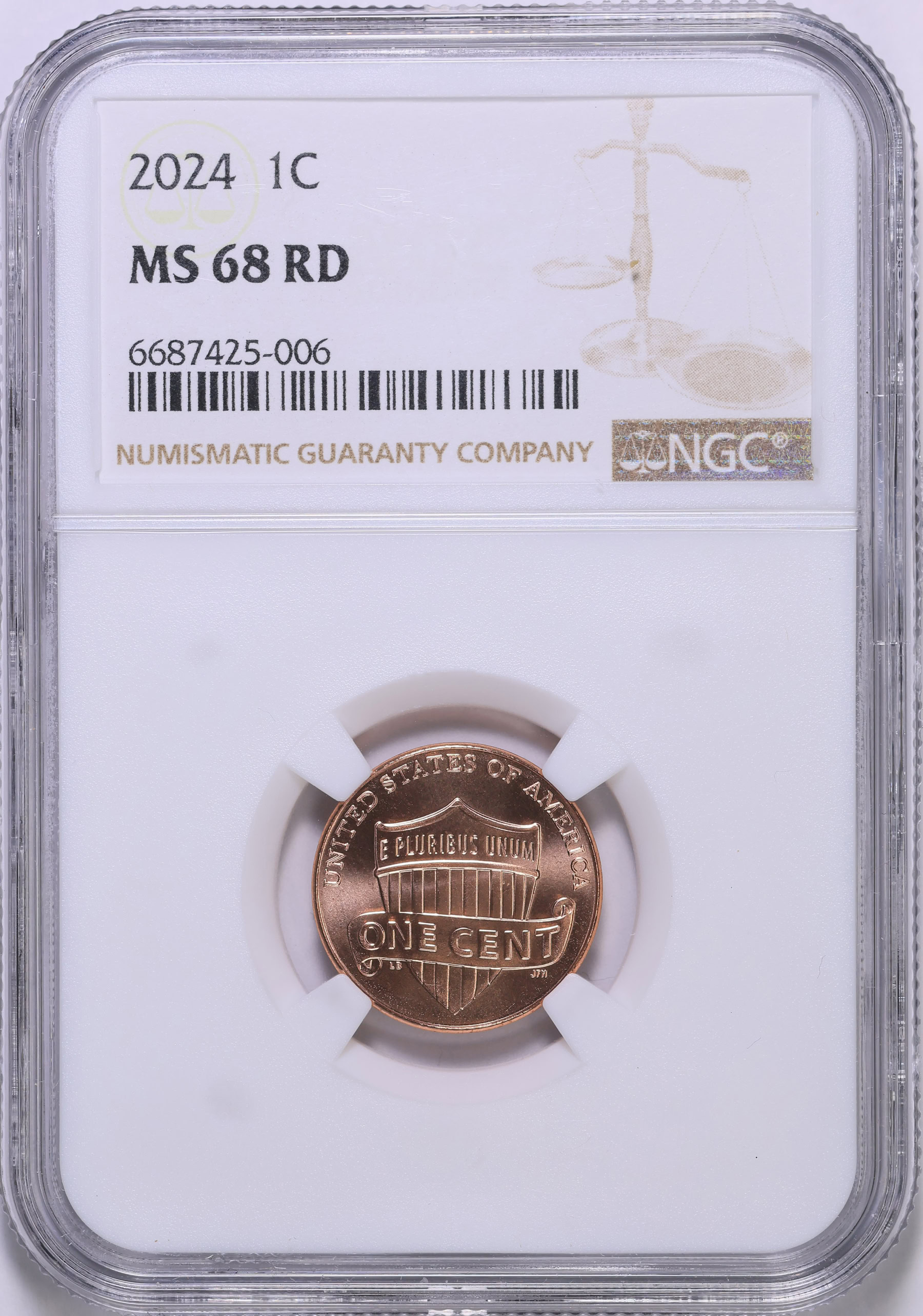 2024 Lincoln Cent Shield NGC MS-68 RD | NGC Cert #6687425-006 ...