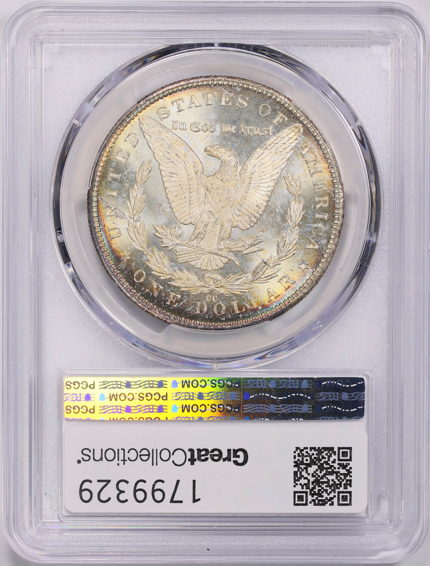 1884-CC Morgan Silver Dollar PCGS MS-63 (Toned) (Item 1799329) | GreatCollections Coin Auctions