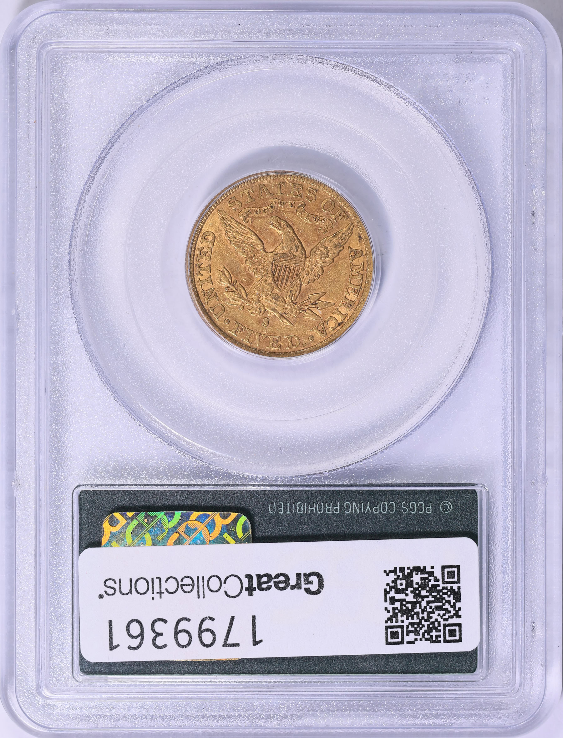 1897-S Liberty Gold Half Eagle PCGS XF-40 OGH (Item 1799361) | GreatCollections Coin Auctions
