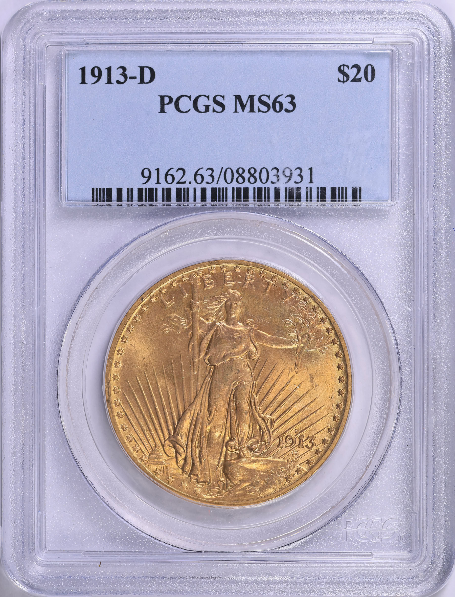 1913-D Saint-Gaudens Gold Double Eagle PCGS MS-63 (Item 1799376 ...