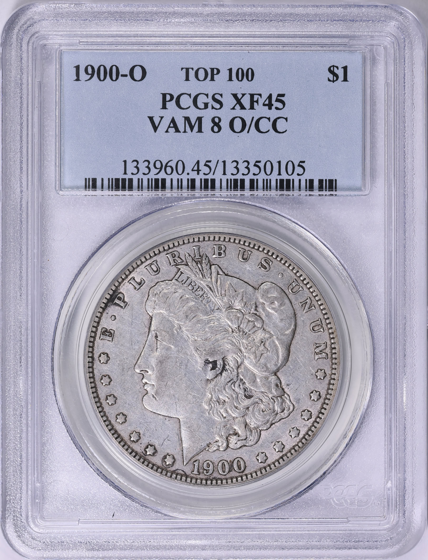 1900-O/CC Morgan Silver Dollar VAM-8 Top 100 PCGS XF-45 (Item 1799484) | GreatCollections Coin ...