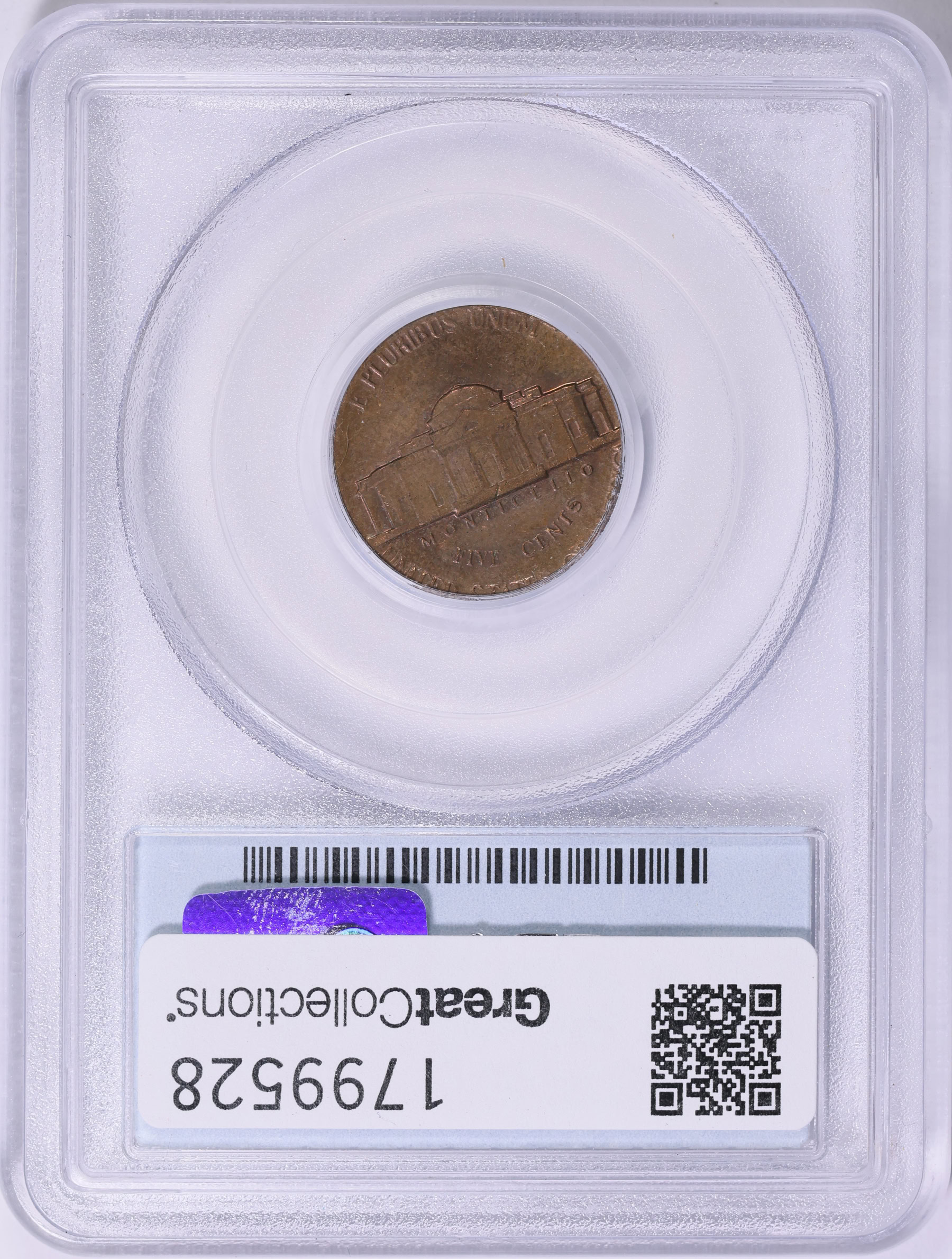 Mint Error 1981-P Jefferson Nickel Struck on 1c Planchet PCGS AU-58 ...