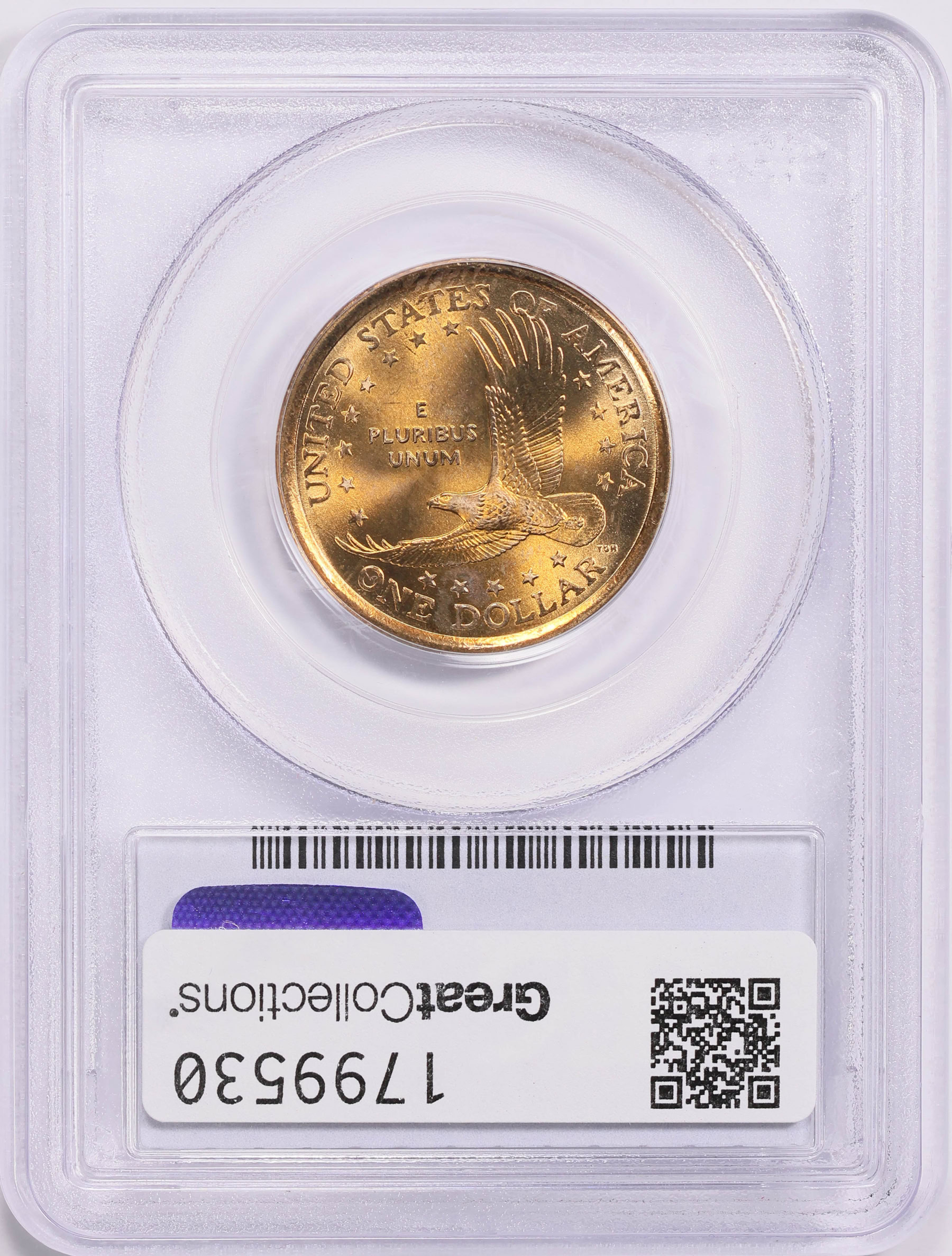 Mint Error 2000-P Sacagawea Dollar Obverse Mag. Layer Missing PCGS MS ...