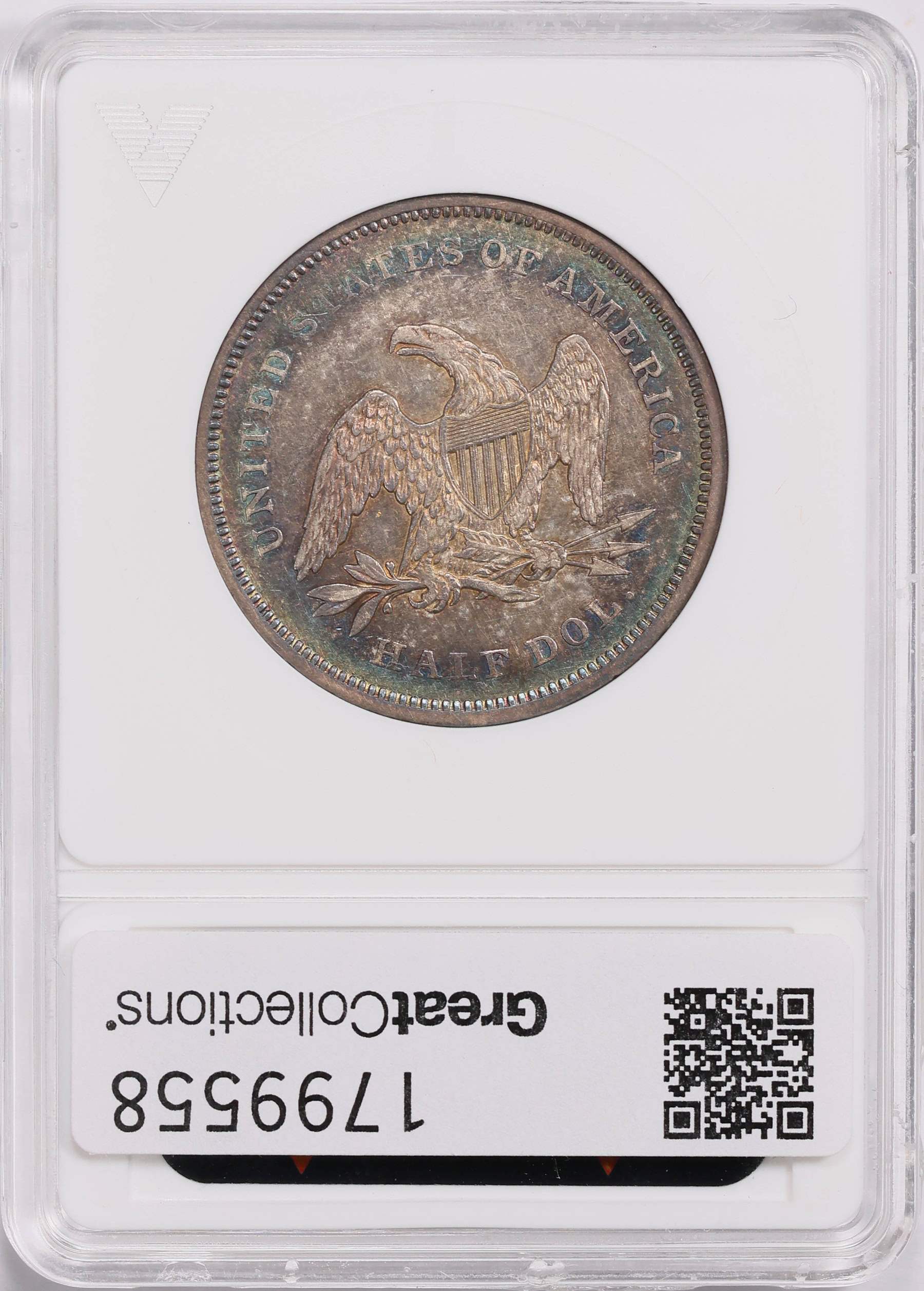 1840 Seated Liberty Half Dollar Small Letters RPD ANACS XF-40 OH (Toned) (Item 1799558 ...