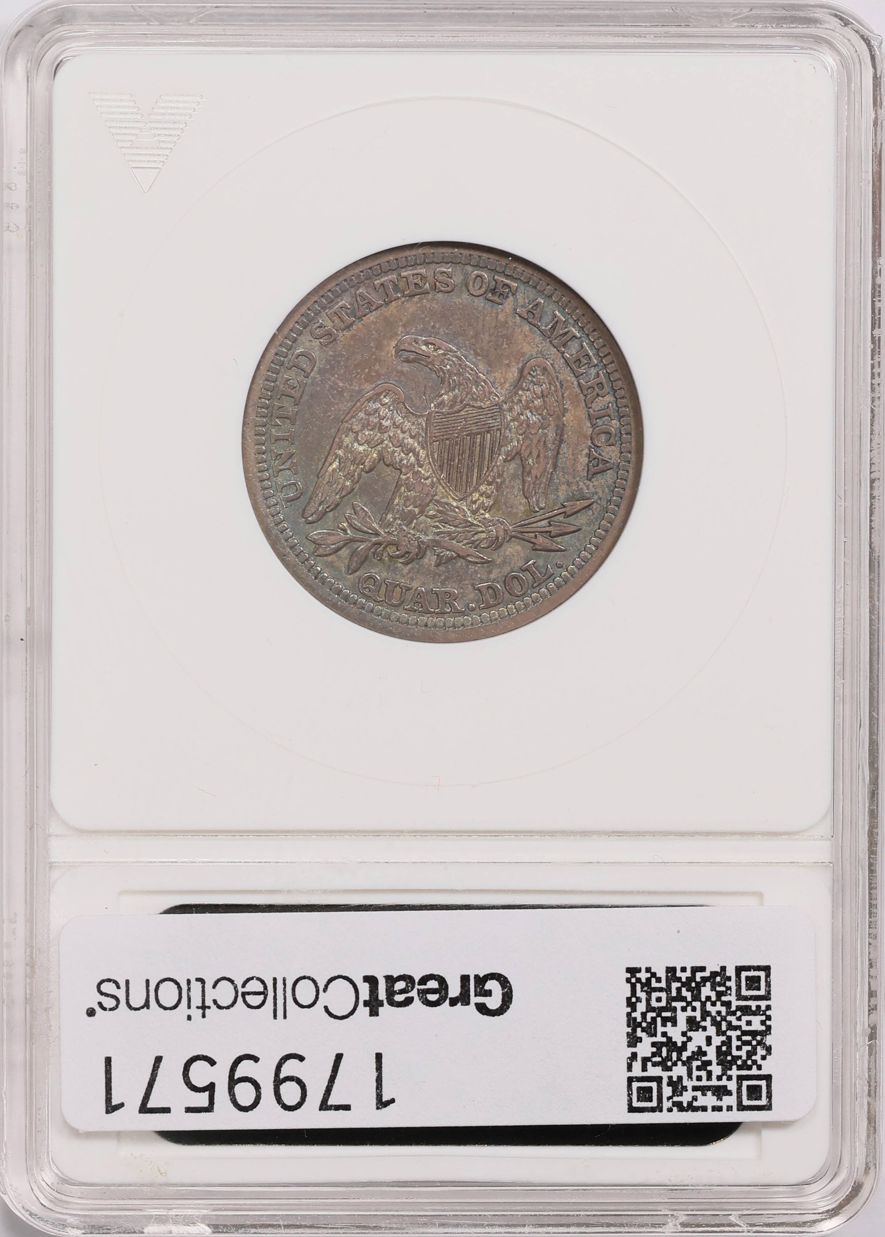 1841 Seated Liberty Quarter DDR Breen-3945 ANACS XF-40 OH (Toned) (Item ...
