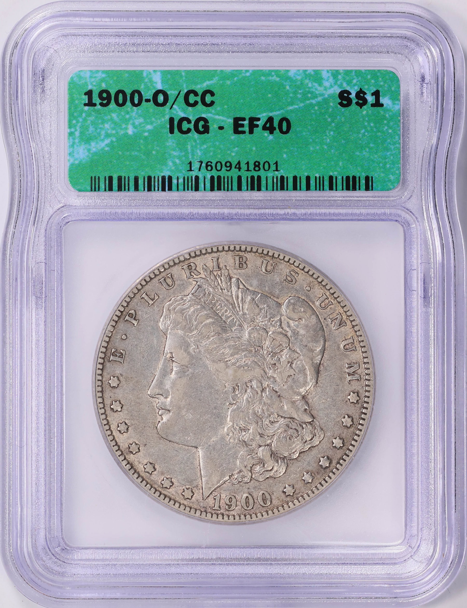 1900-O/CC Morgan Silver Dollar ICG XF-40 (Item 1799634) | GreatCollections Coin Auctions
