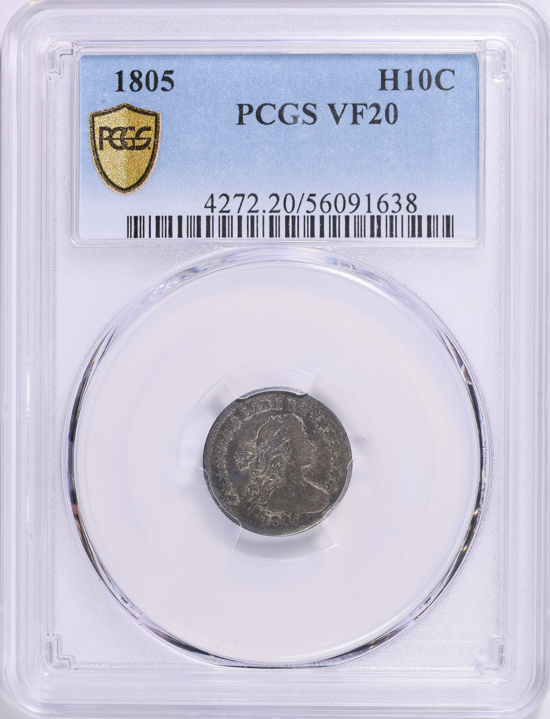 1805 Draped Bust Half Dime PCGS VF-20 (Toned) (Item 1799637 ...