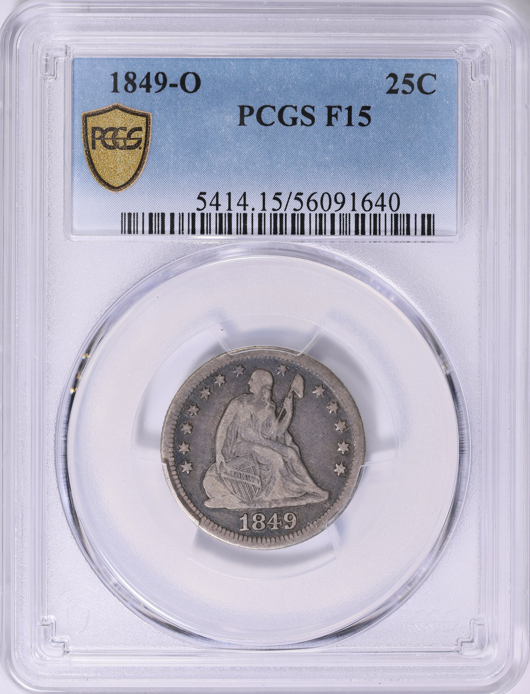 1849-O Seated Liberty Quarter PCGS F-15 (Item 1799639) | GreatCollections Coin Auctions