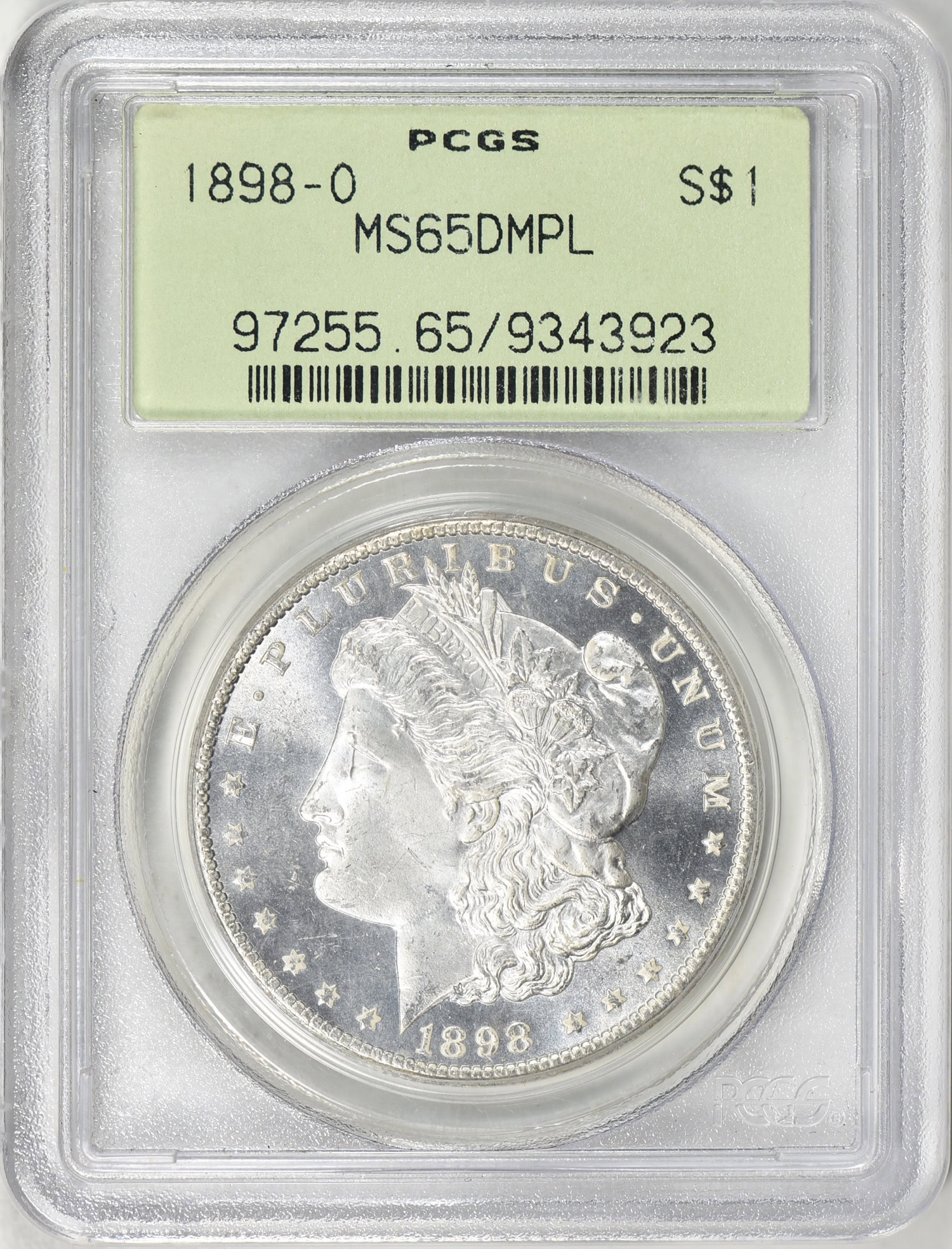 1898-O Morgan Silver Dollar PCGS MS-65 DMPL OGH (Item 1799671) | GreatCollections Coin Auctions