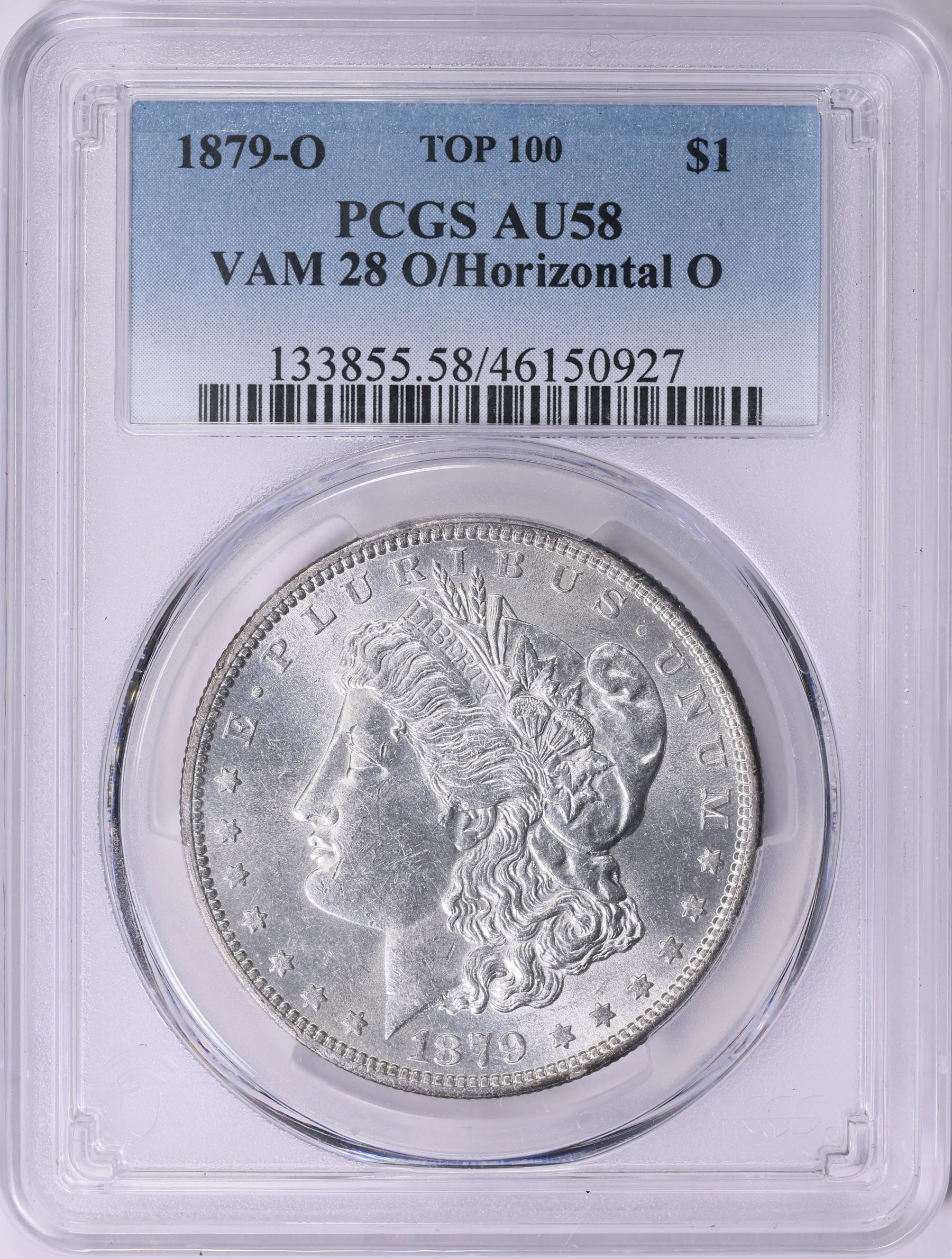 1879-O Morgan Silver Dollar O/Horizontal O VAM-28 Top 100 PCGS AU-58 (Item 1799713 ...