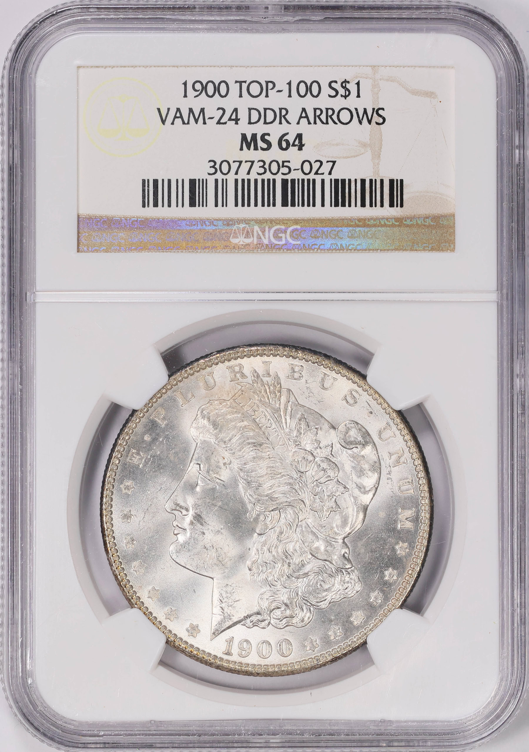 1900 Morgan Silver Dollar Arrows DDR VAM-24 Top 100 NGC MS-64 (Item 1799780) | GreatCollections ...