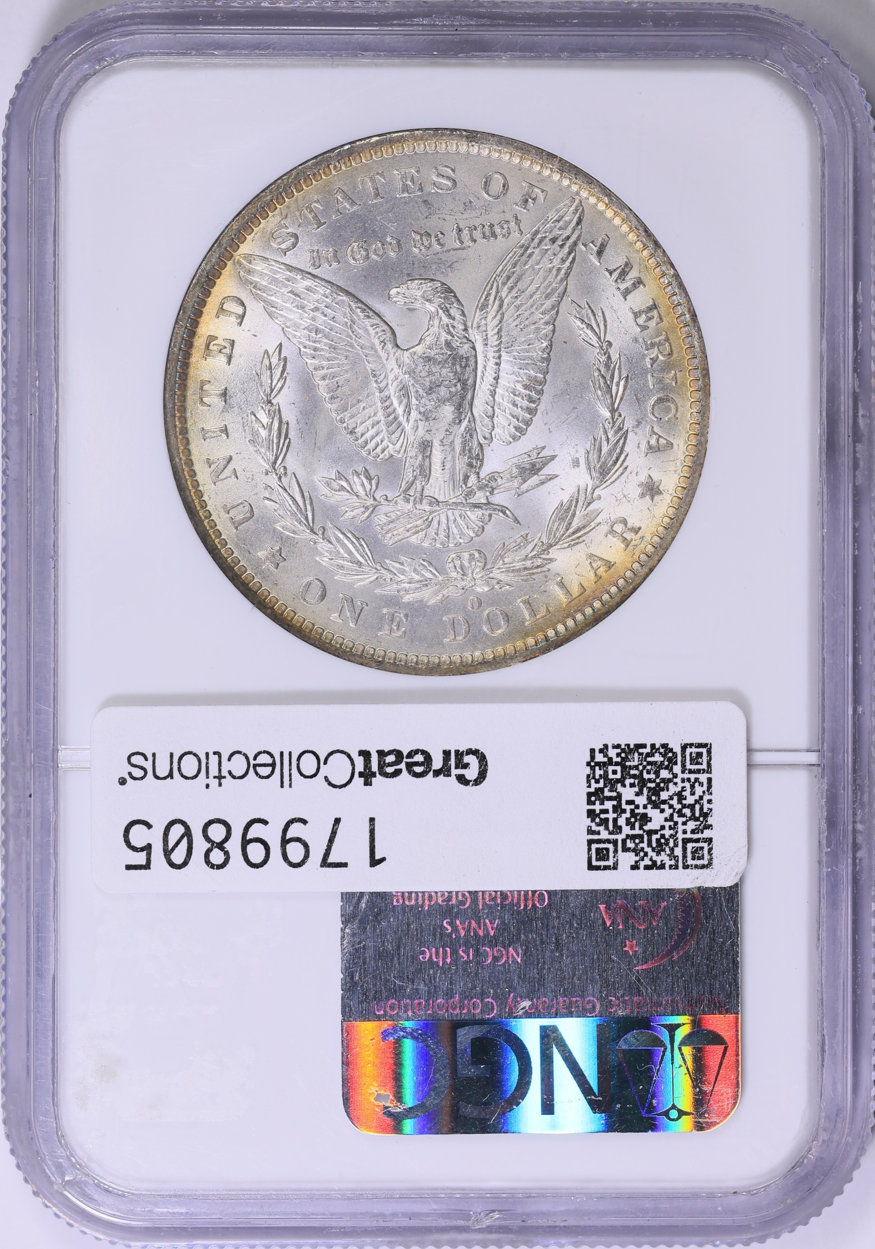 1885-O Morgan Silver Dollar NGC MS-64 (Toned) (Item 1799805) | GreatCollections Coin Auctions