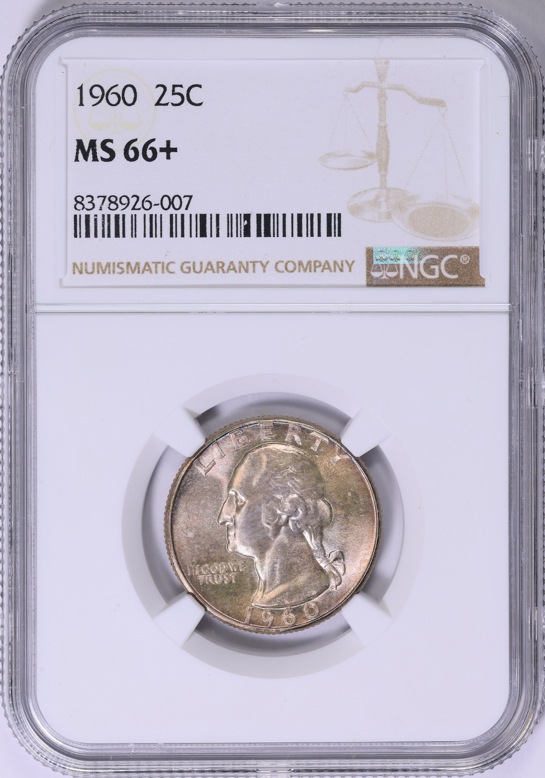 1960 Washington Quarter NGC MS-66+ (Toned) (Item 1799825 ...