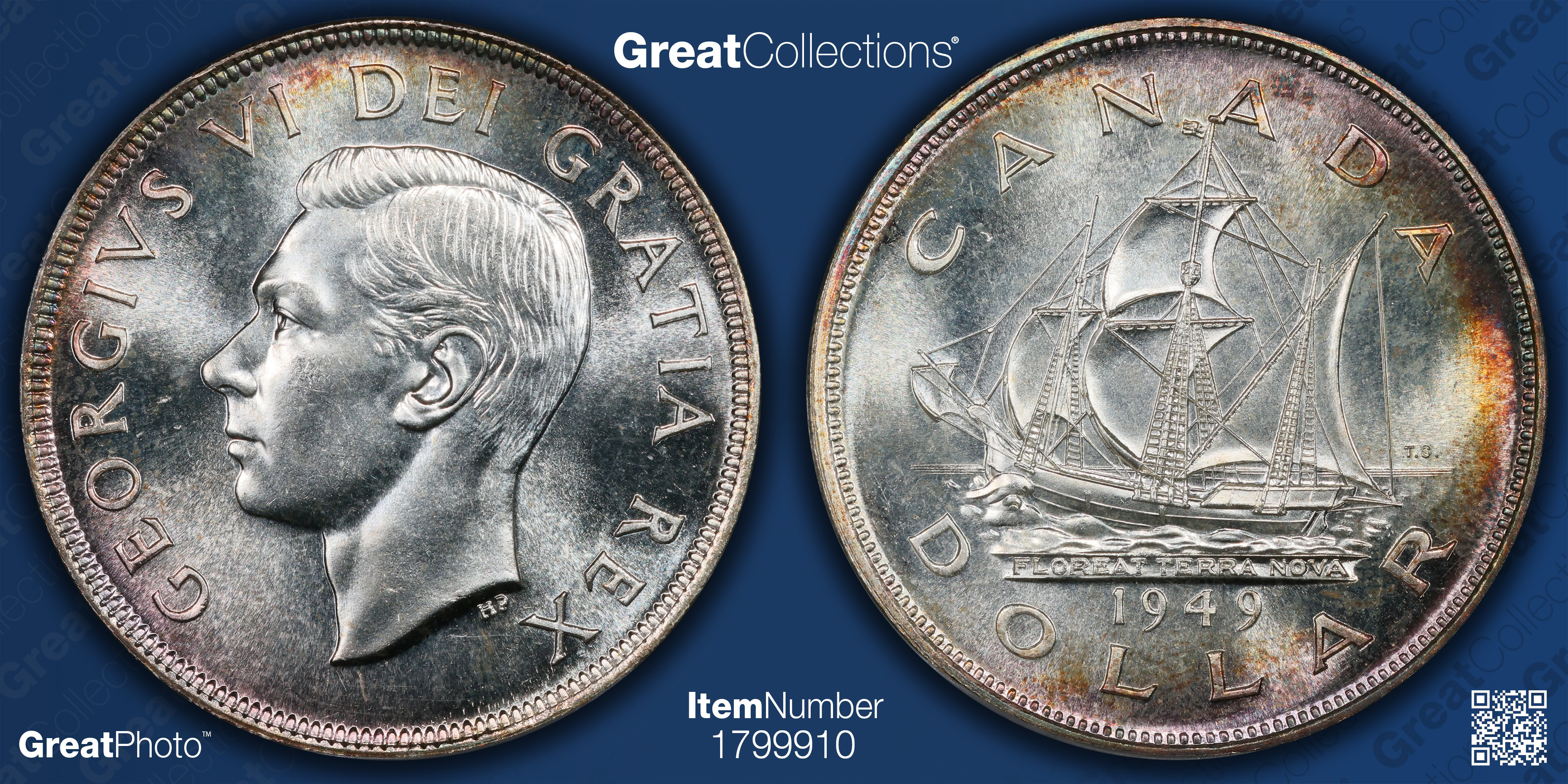 Canada 1949 Silver Dollar Newfoundland KM-47 PCGS MS-66 OGH (2nd Gen ...
