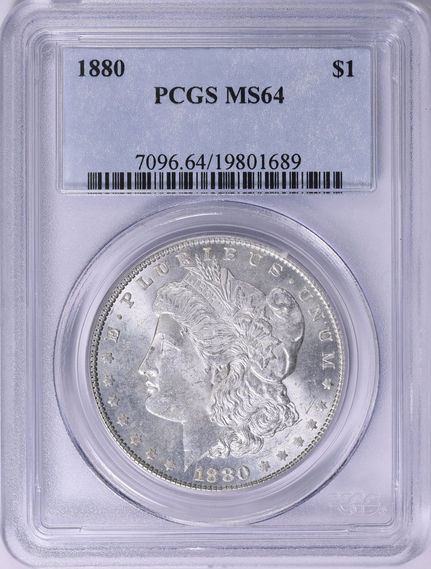 1880 Morgan Silver Dollar PCGS MS-64 (Item 1799953) | GreatCollections Coin Auctions