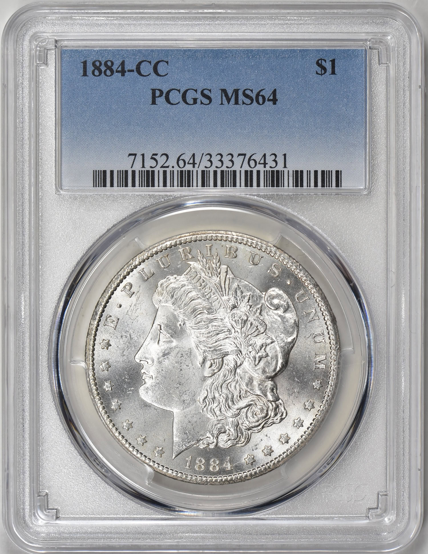 1884-CC Morgan Silver Dollar PCGS MS-64 (Item 1799963) | GreatCollections Coin Auctions