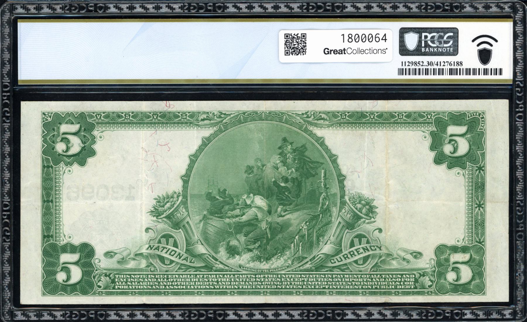 Fr. 609 Minneapolis, Minnesota 1902 $5 Plain Back Note Minnehaha ...
