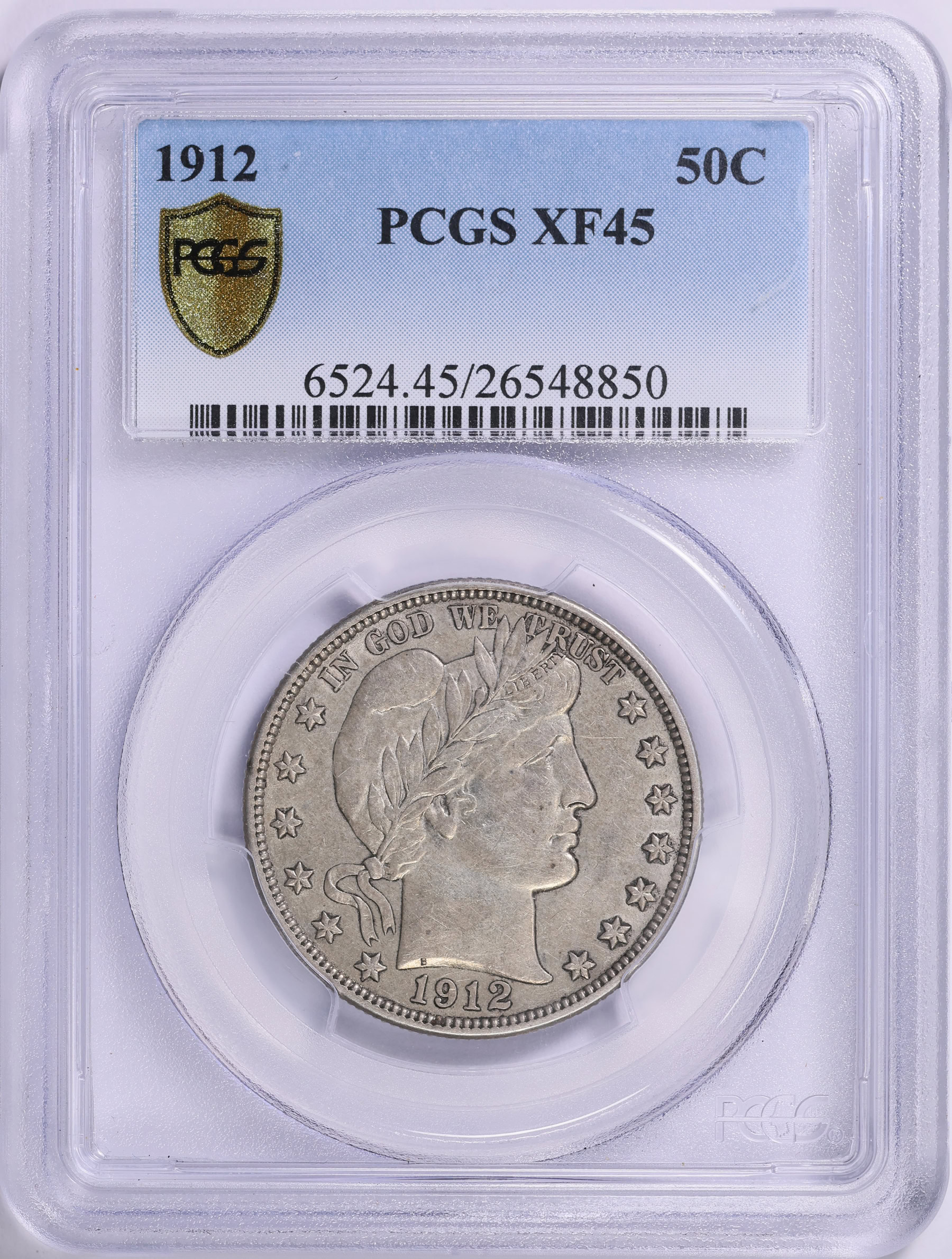 1912 Barber Half Dollar PCGS XF-45 (Item 1800099) | GreatCollections Coin Auctions