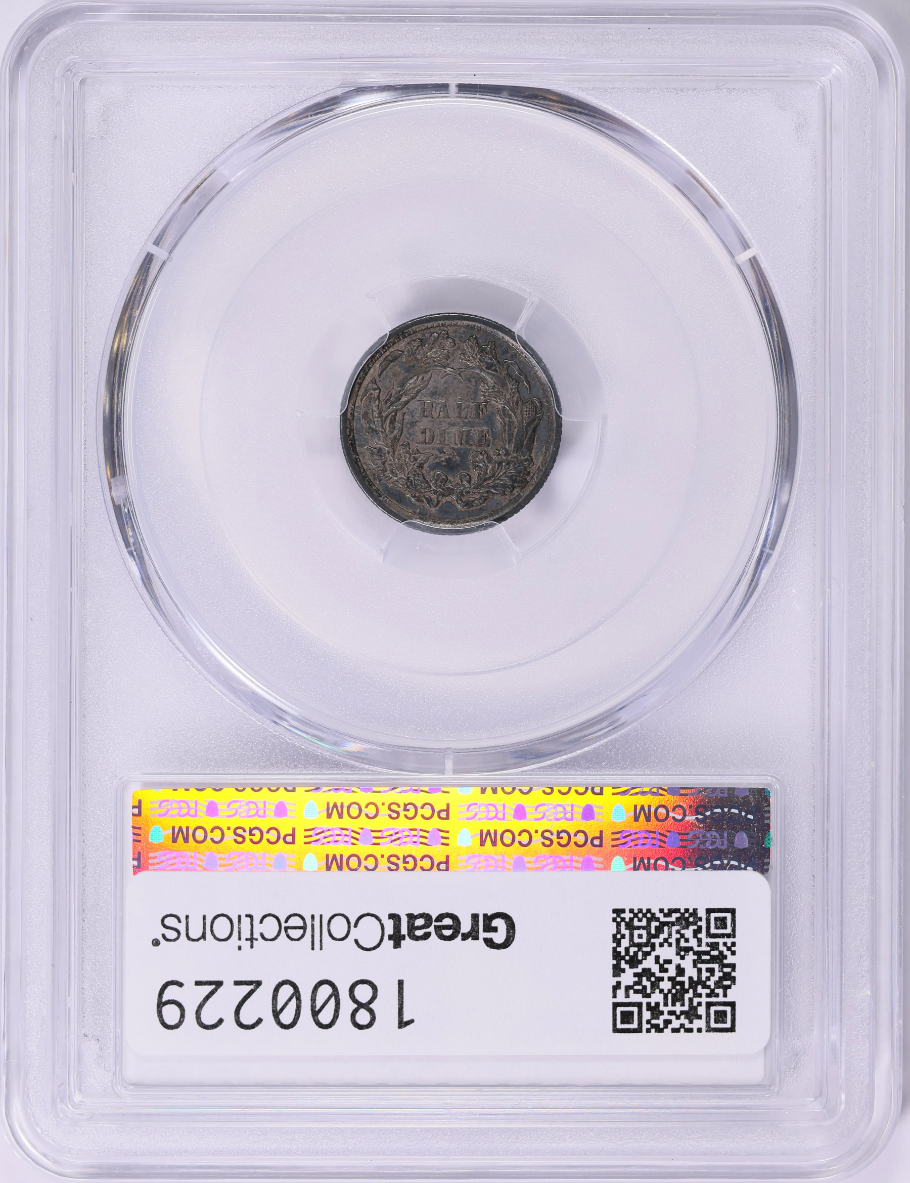 1871 Seated Liberty Half Dime PCGS Genuine AU Details (Item 1800229) | GreatCollections Coin ...
