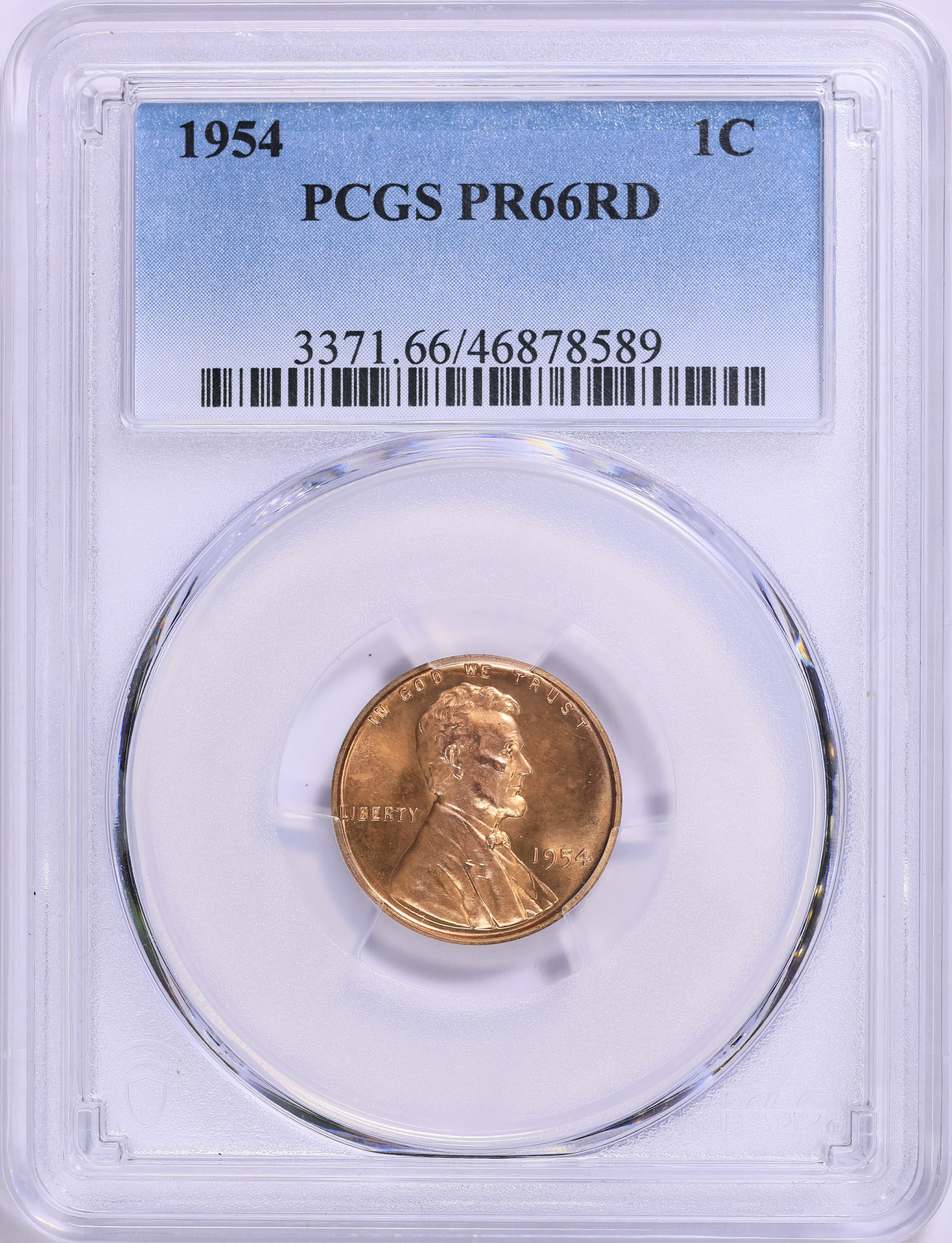 1954 Lincoln Cent PCGS Proof-66 RD (Item 1800491) | GreatCollections Coin Auctions