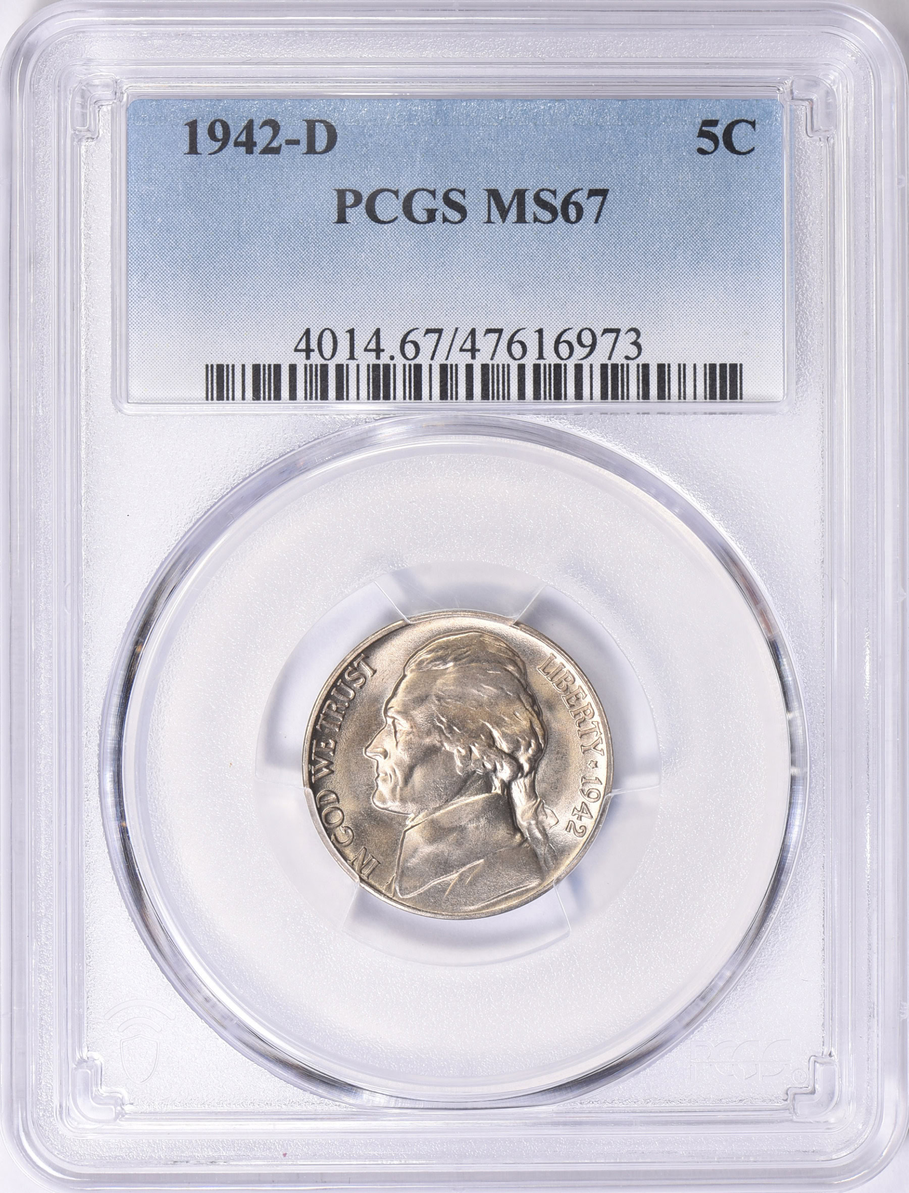 1942-D Jefferson Nickel Type 1 PCGS MS-67 (Item 1800548 ...