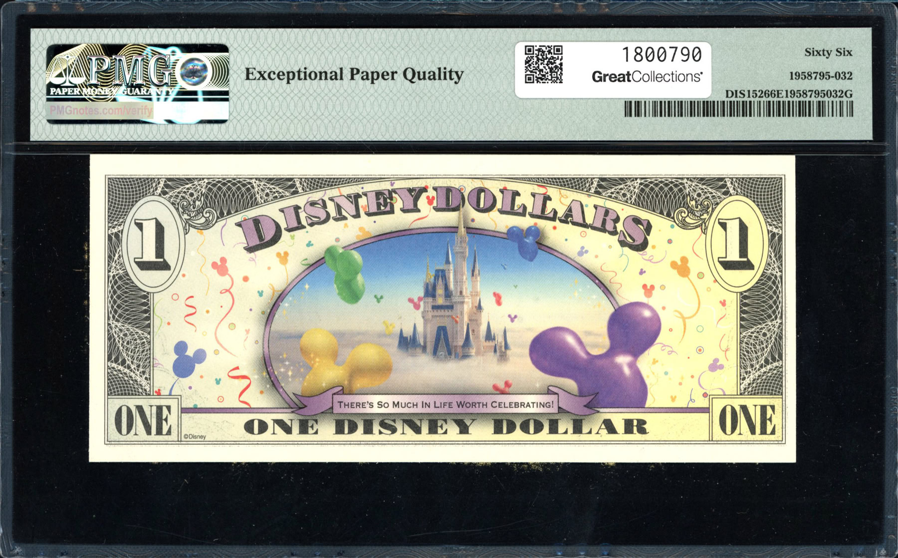 2009 Disney Store $1 Disney Dollar Mickey & Pluto / Cinderella's Castle ...
