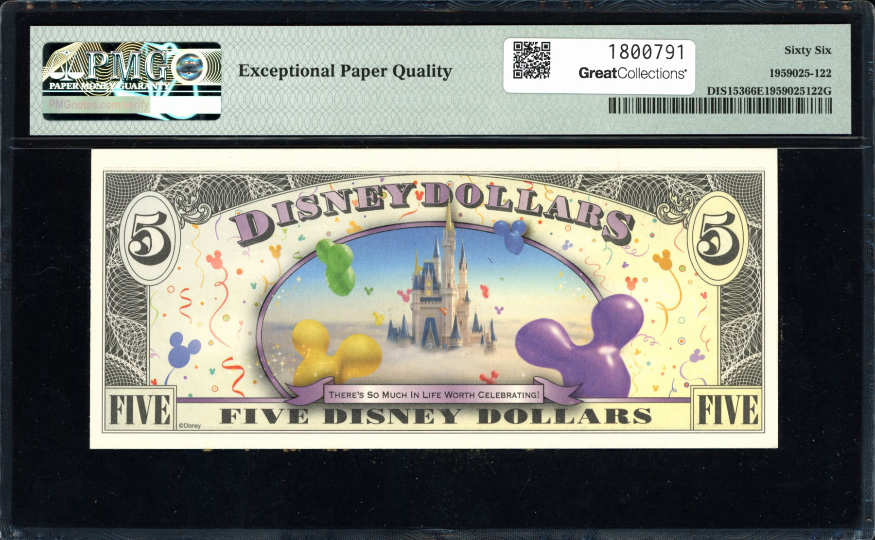 2009 Disney Store $5 Disney Dollar Daisy & Minnie / Cinderella's Castle ...