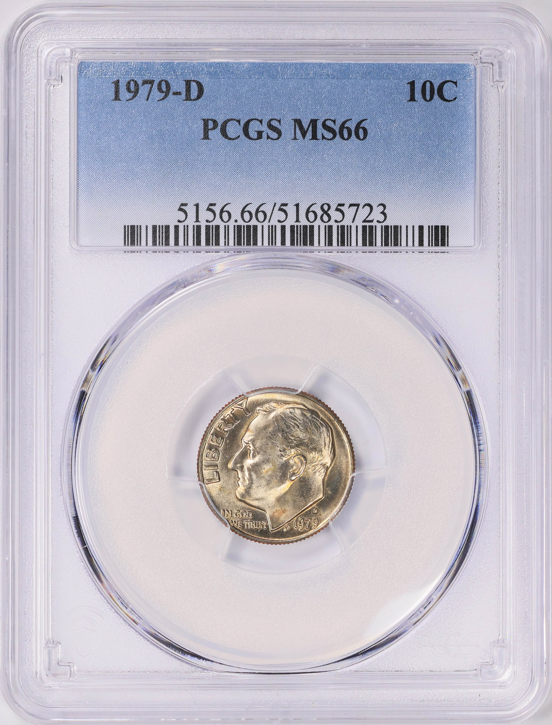 1979-D Roosevelt Dime PCGS MS-66 (Item 1800833) | GreatCollections Coin ...