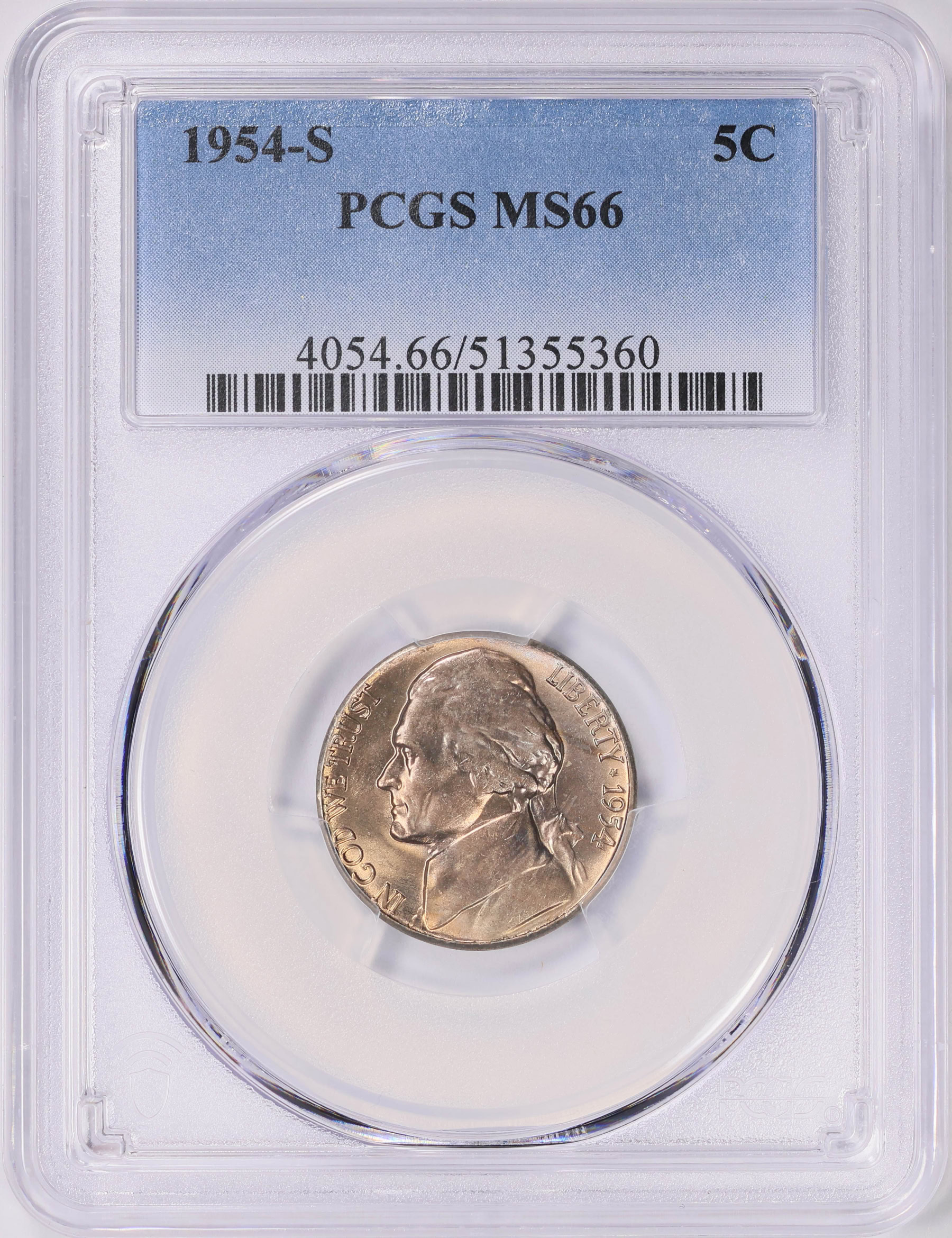 1954-S Jefferson Nickel PCGS MS-66 (Item 1800851) | GreatCollections Coin Auctions