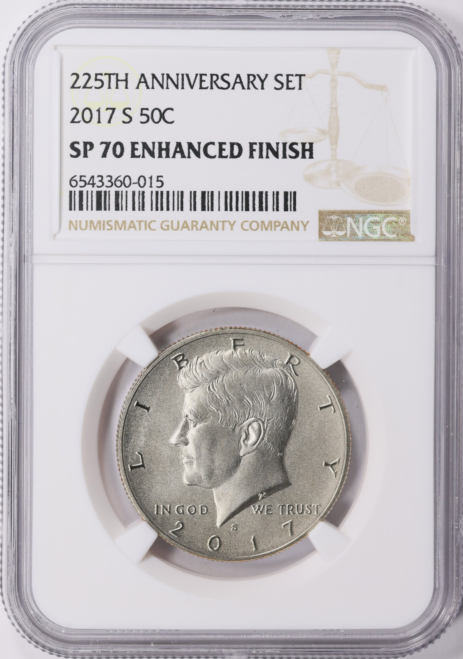 2017-S Kennedy Half Dollar (From the Enhanced Uncirculated Set) NGC SP-70 (Item 1800902 ...