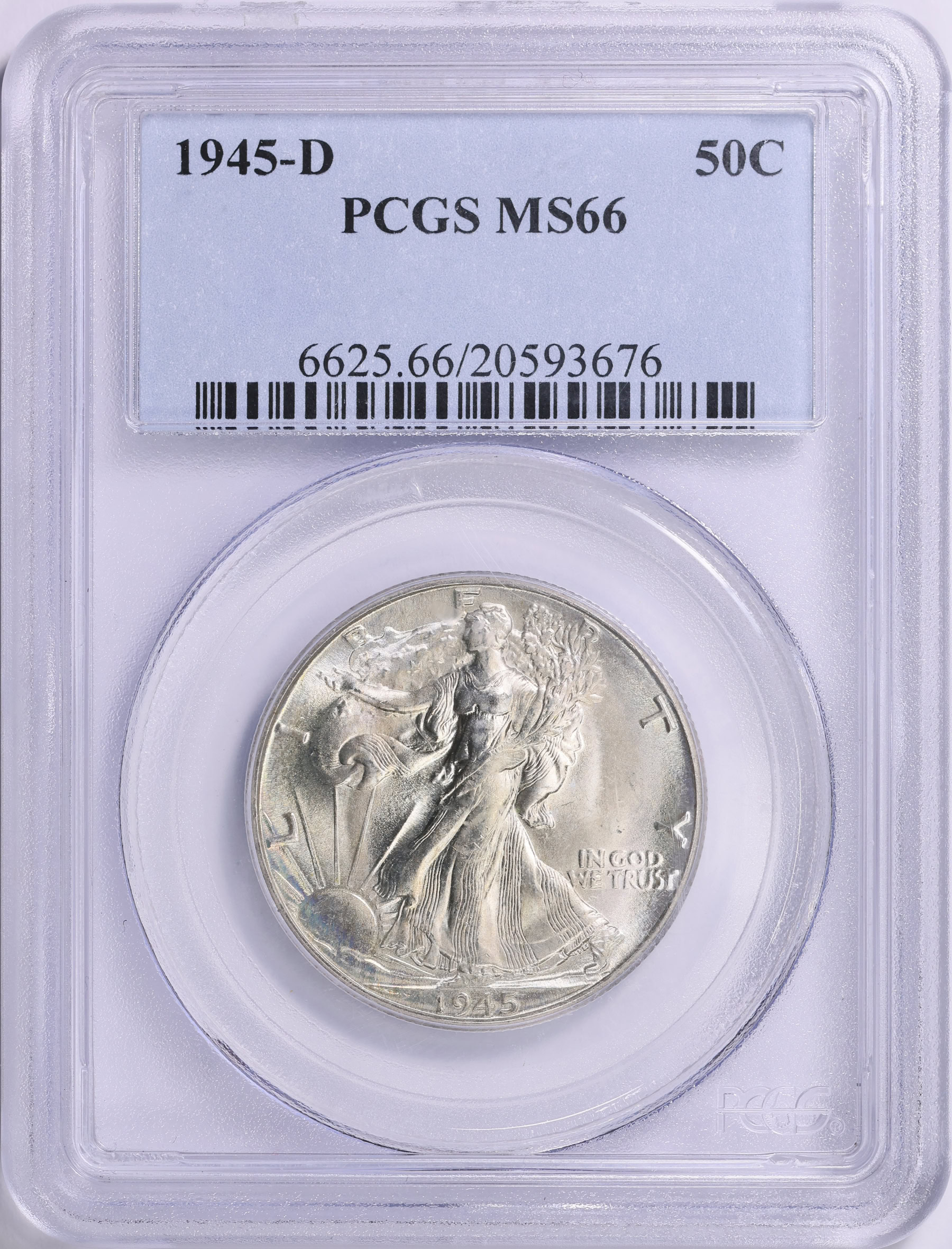 1945-D Walking Liberty Half Dollar PCGS MS-66 (Item 1800916) | GreatCollections Coin Auctions