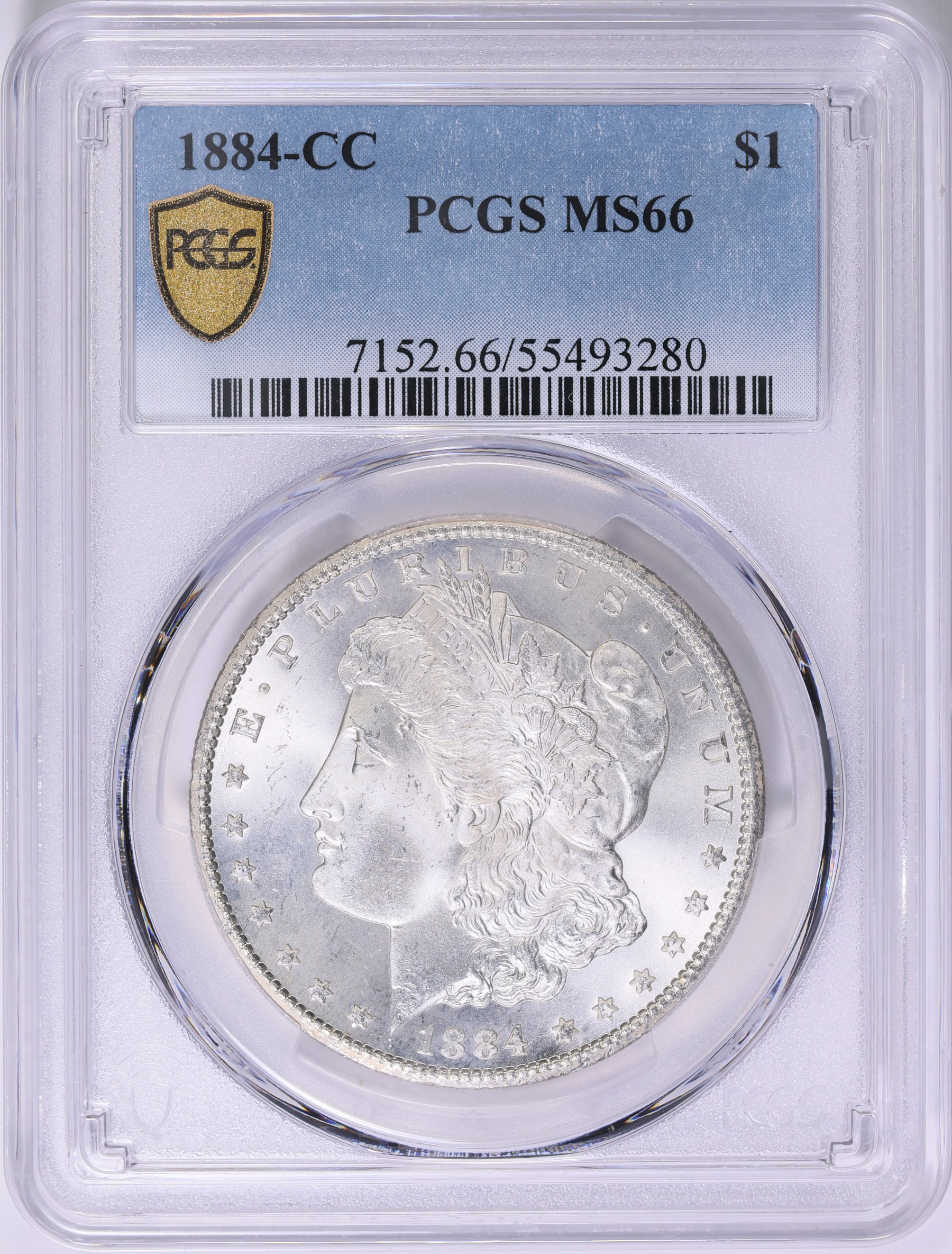 1884-CC Morgan Silver Dollar PCGS MS-66 (Item 1800924) | GreatCollections Coin Auctions