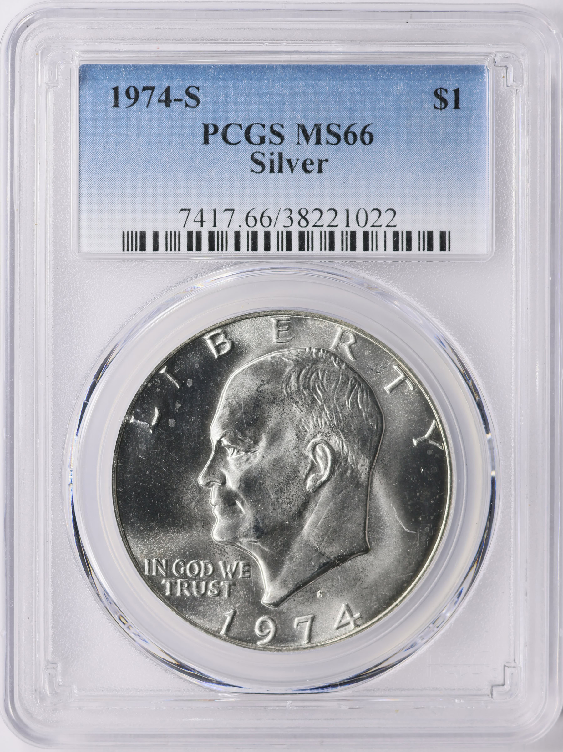 1974-S Eisenhower Dollar Silver PCGS MS-66 (Item 1800982) | GreatCollections Coin Auctions