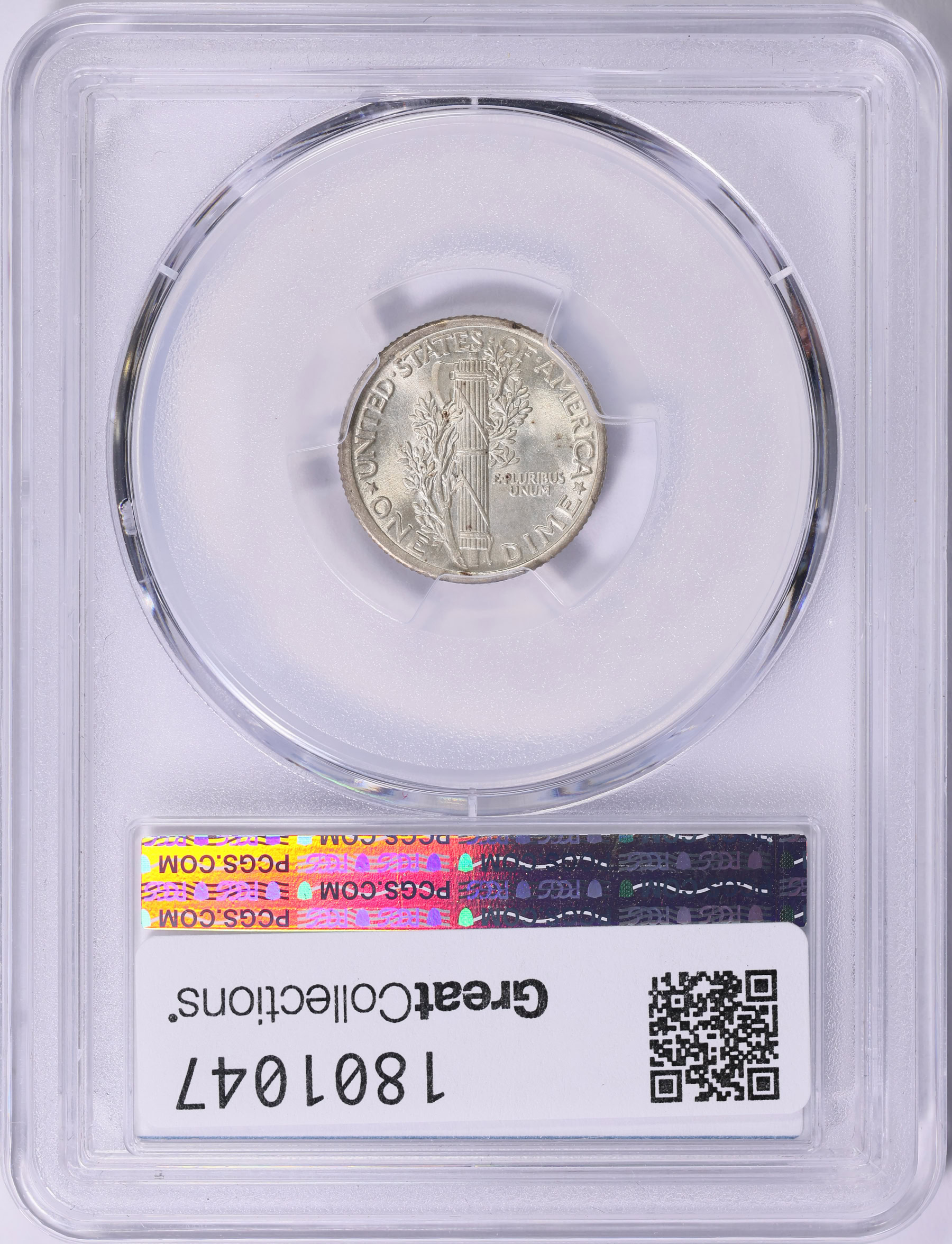 1917 Mercury Dime PCGS MS-65 FB (Item 1801047) | GreatCollections Coin Auctions