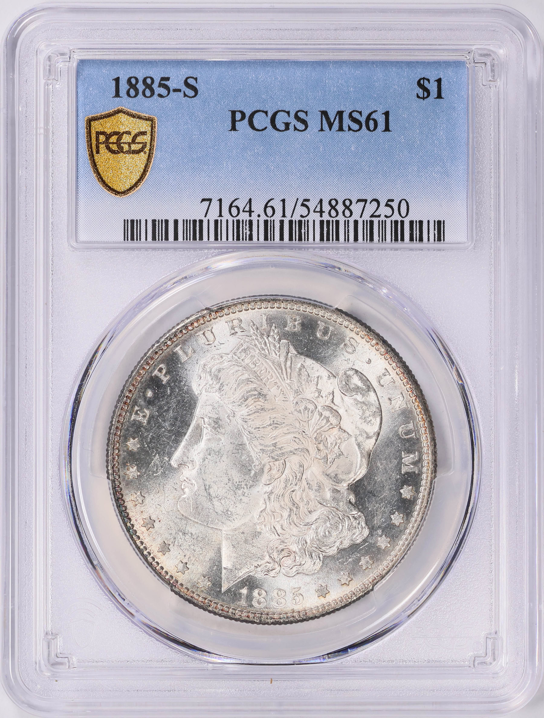 1885-S Morgan Silver Dollar PCGS MS-61 (Item 1801195) | GreatCollections Coin Auctions
