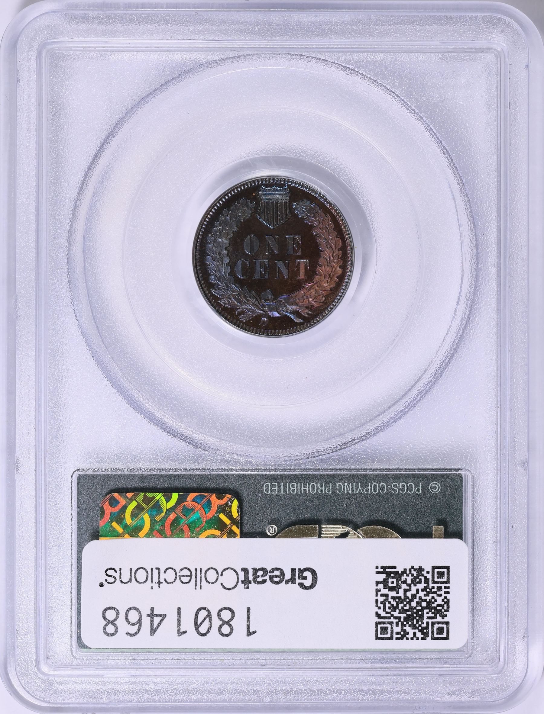 1898 Indian Cent PCGS Proof-65 RB OGH (Toned) (Item 1801468 ...
