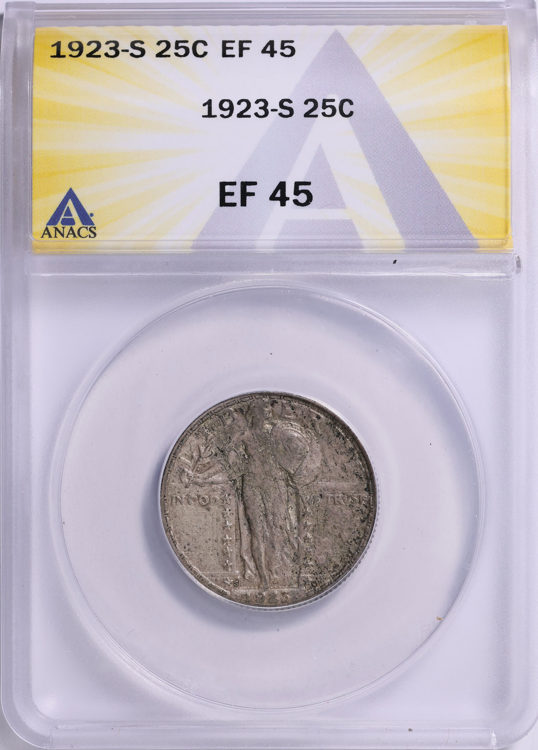 1923-S Standing Liberty Quarter ANACS XF-45 (Item 1801614 ...