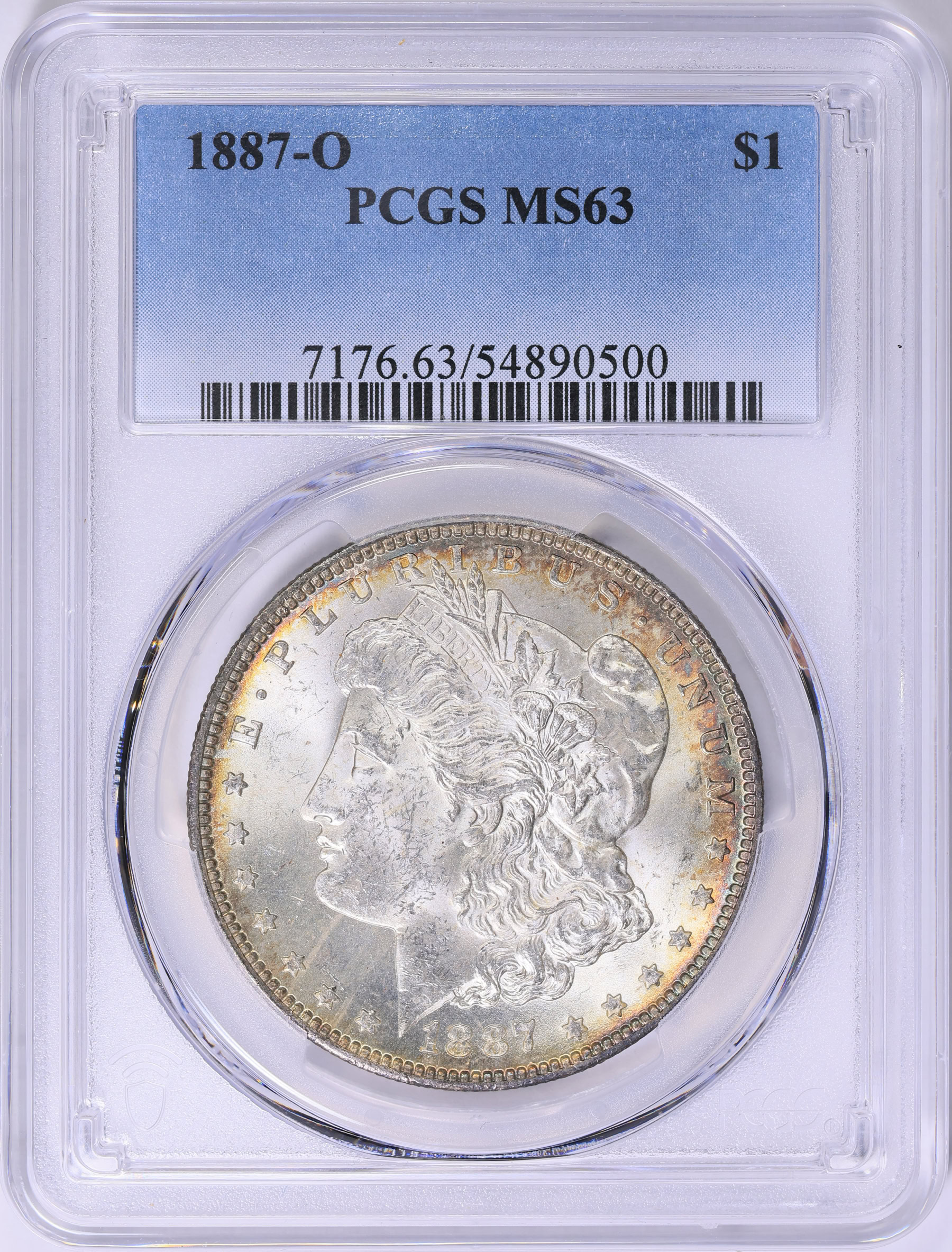 1887-O Morgan Silver Dollar PCGS MS-63 (Toned) (Item 1801716) | GreatCollections Coin Auctions