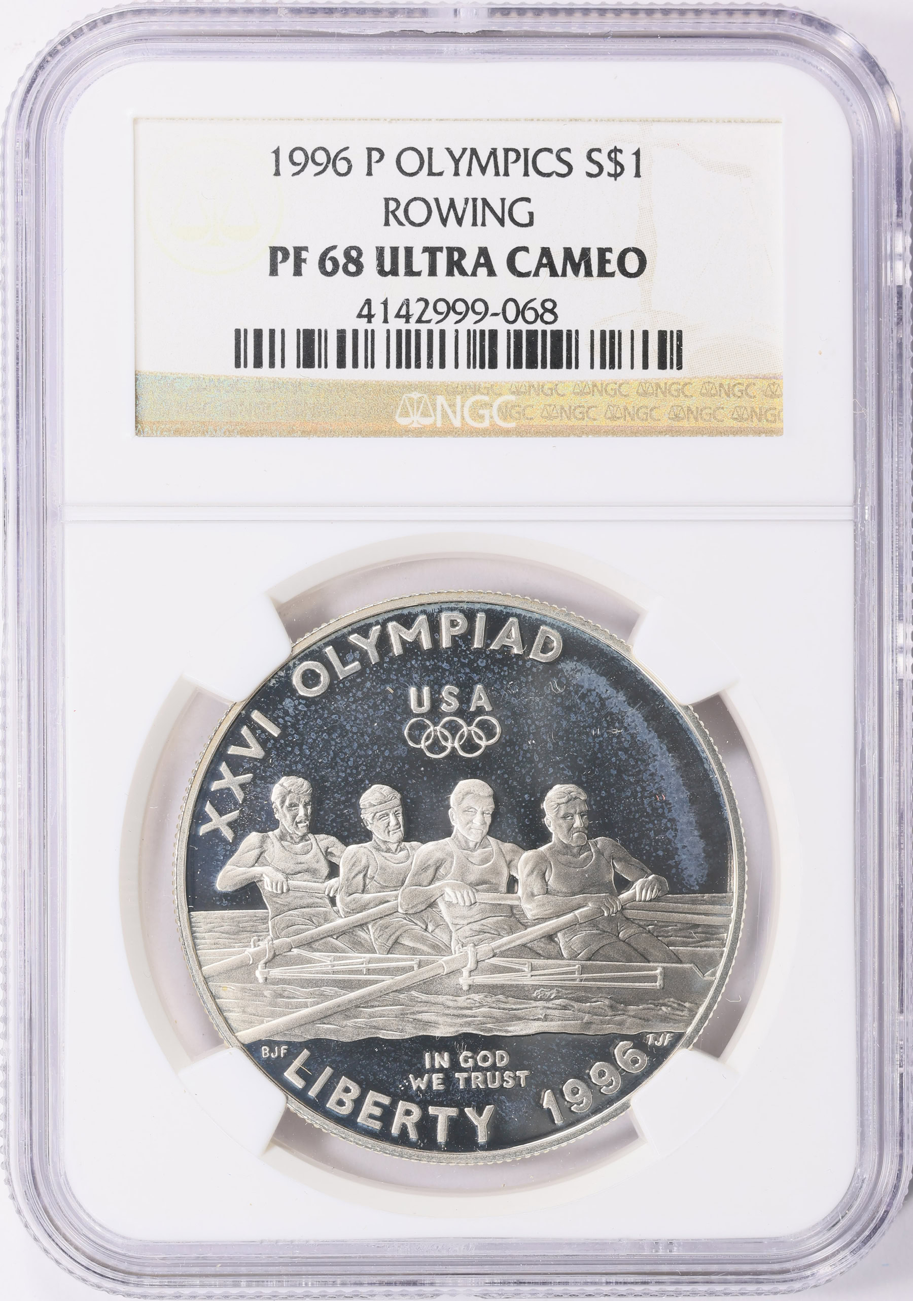 1996-P XXVI Olympiad Rowing Silver Dollar NGC Proof-68 UC (Item 1801832 ...