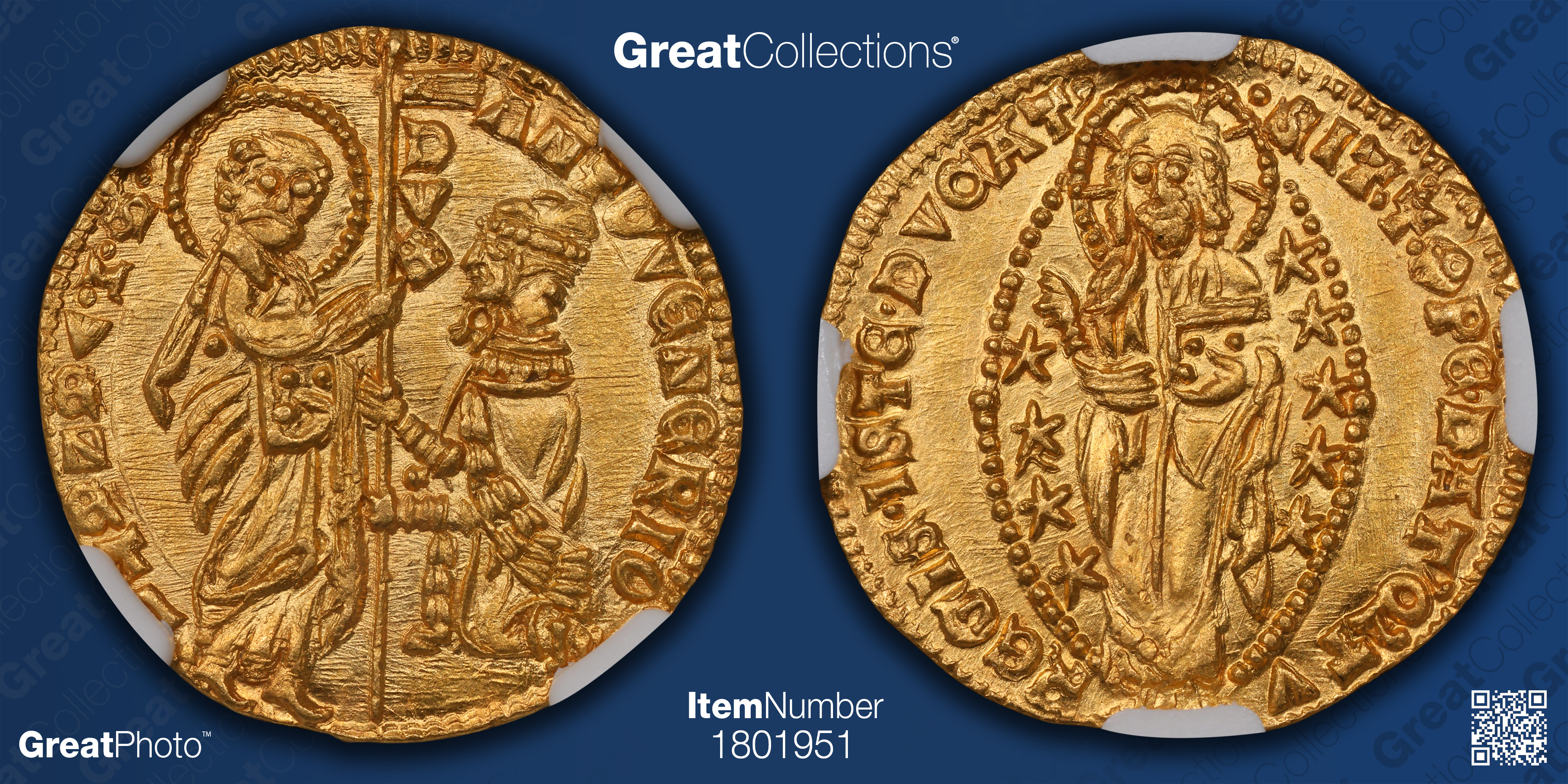 Italy - Venice ND (1382-1400) Gold Ducat of Antonio Venier NGC MS-64 (3 ...