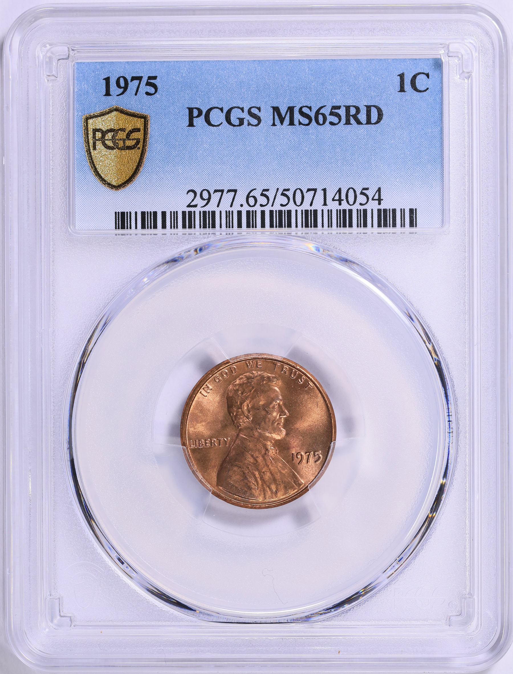 1975 Lincoln Cent PCGS MS-65 RD (Item 1801987) | GreatCollections Coin Auctions