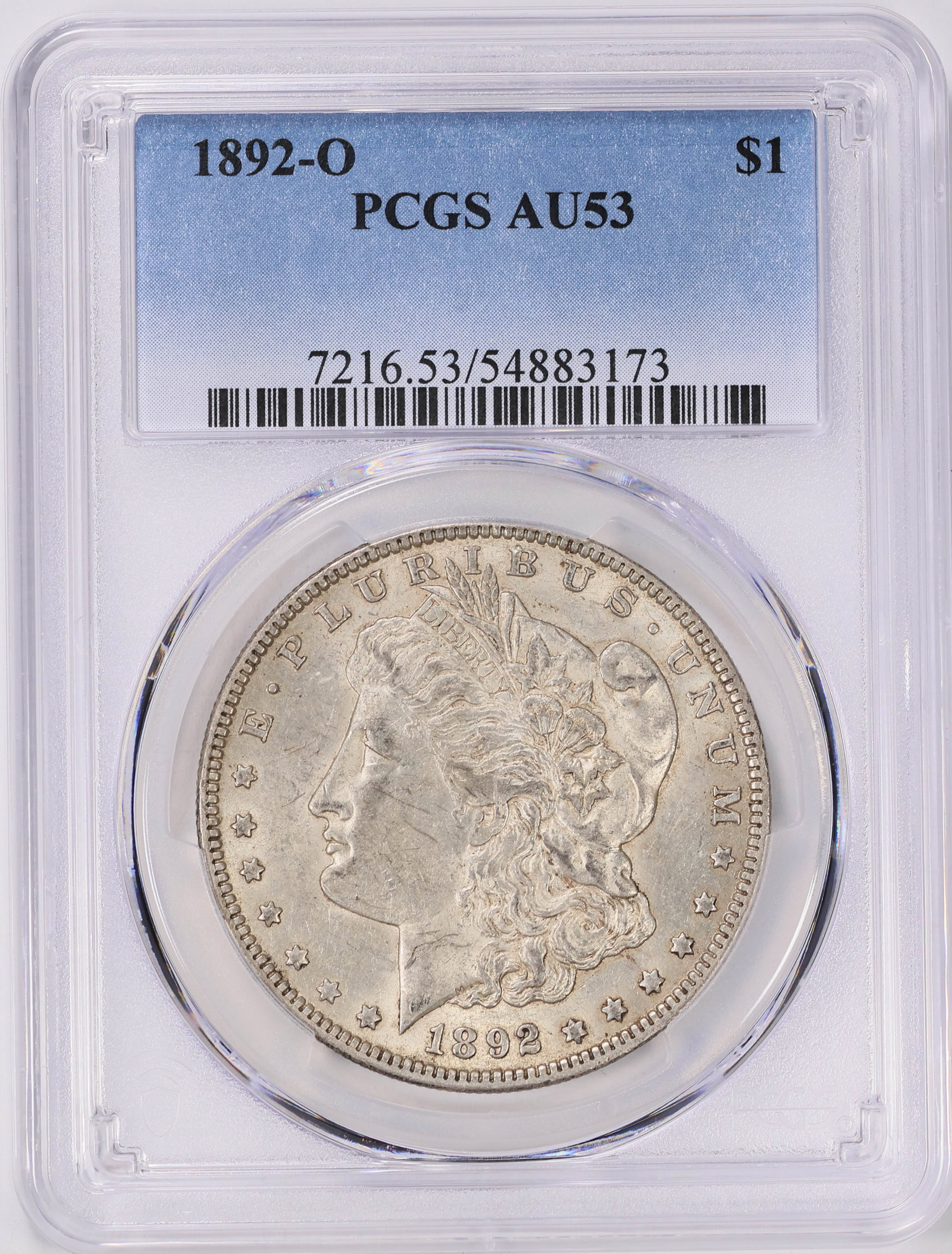 1892-O Morgan Silver Dollar PCGS AU-53 (Item 1801994) | GreatCollections Coin Auctions