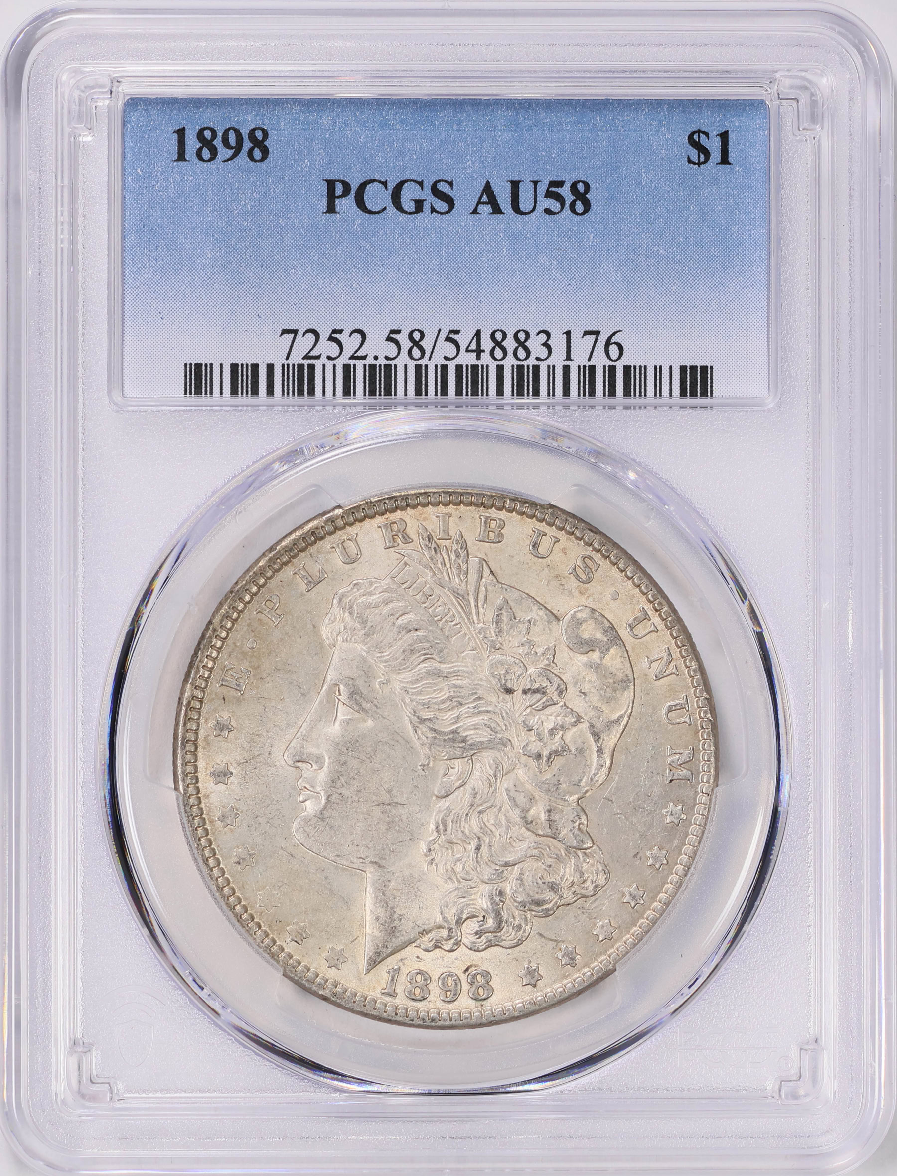 1898 Morgan Silver Dollar PCGS AU-58 (Item 1801997) | GreatCollections Coin Auctions