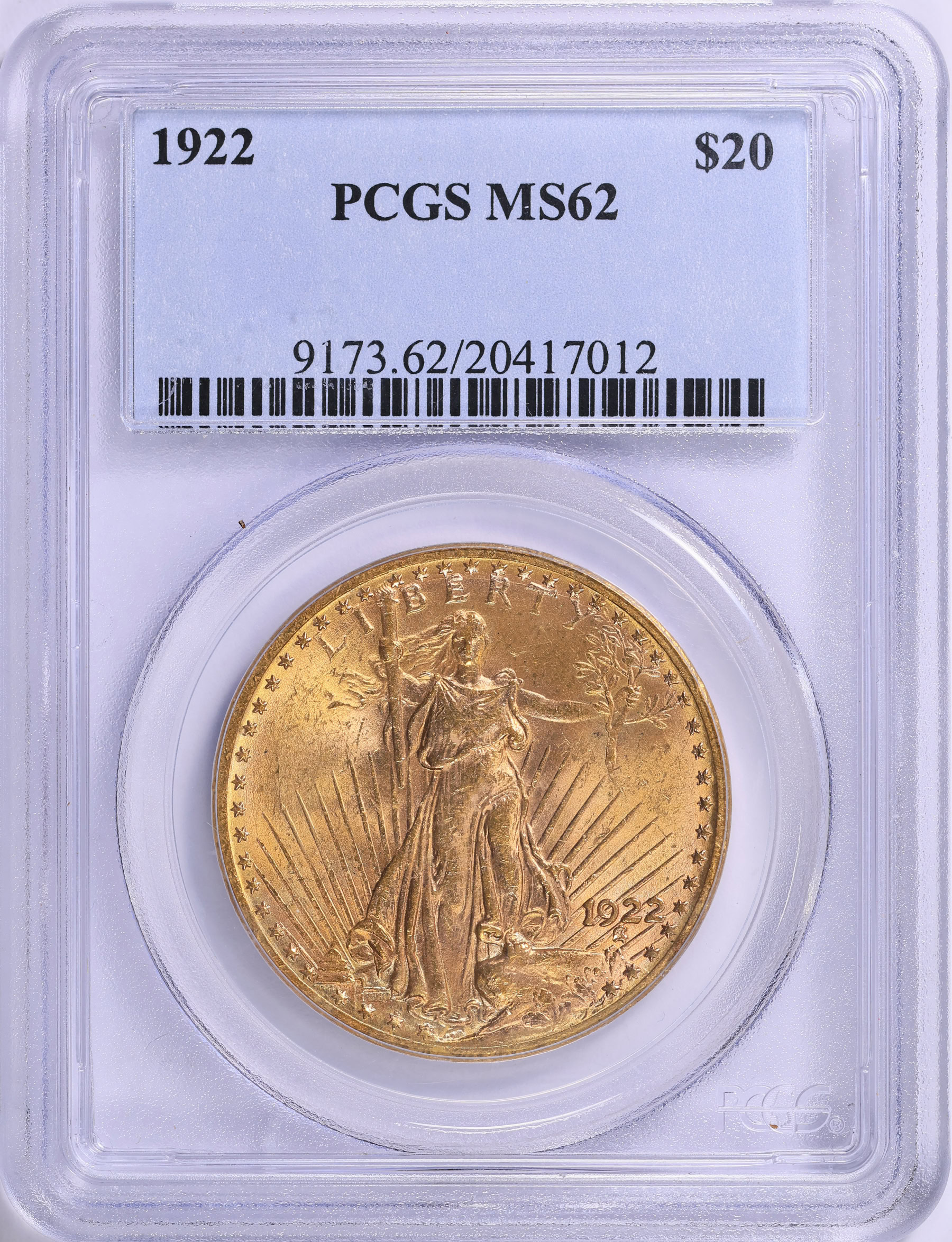 1922 Saint-Gaudens Gold Double Eagle PCGS MS-62 (Item 1802250) | GreatCollections Coin Auctions