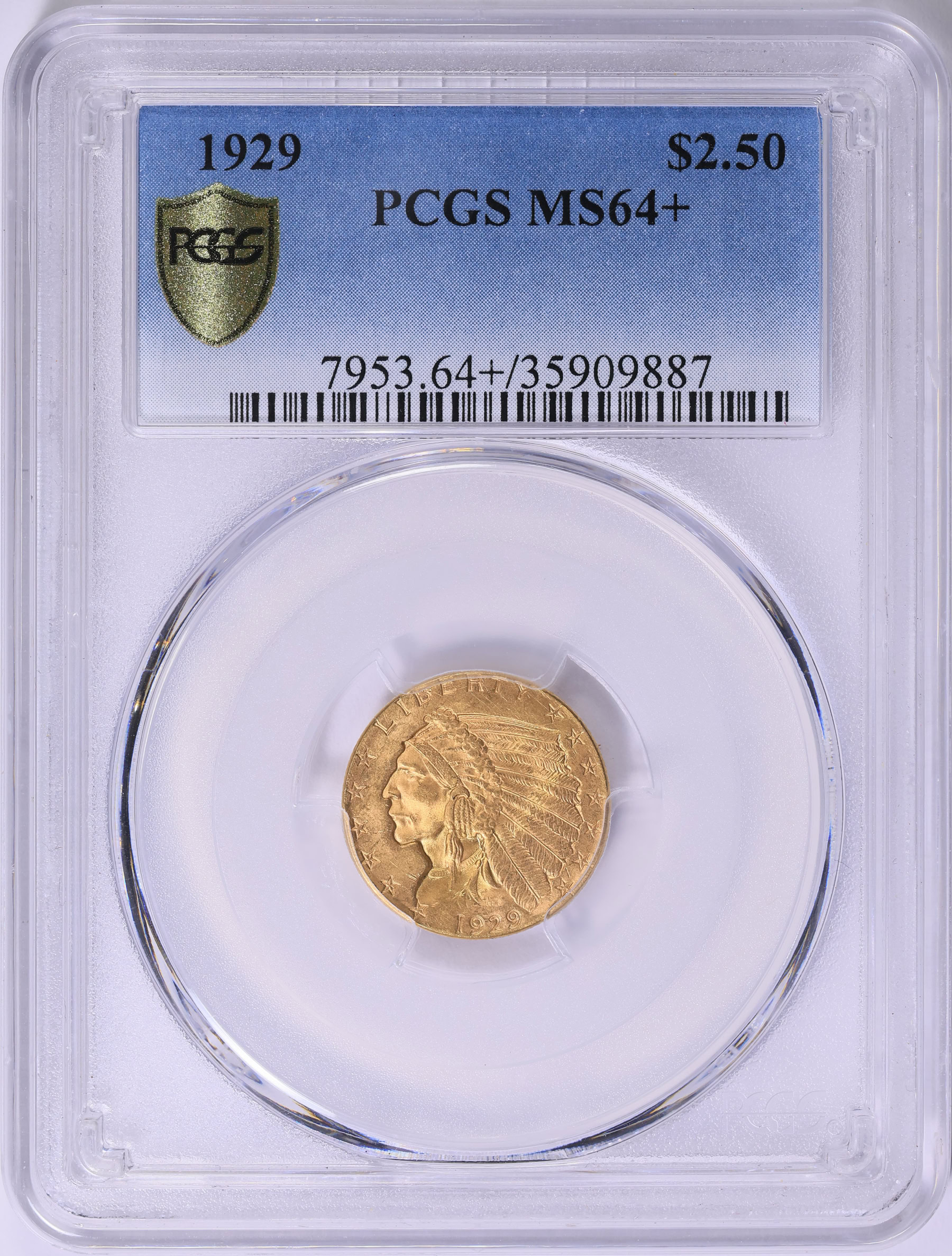 1929 Indian Gold Quarter Eagle PCGS MS-64+ (Item 1802881 ...