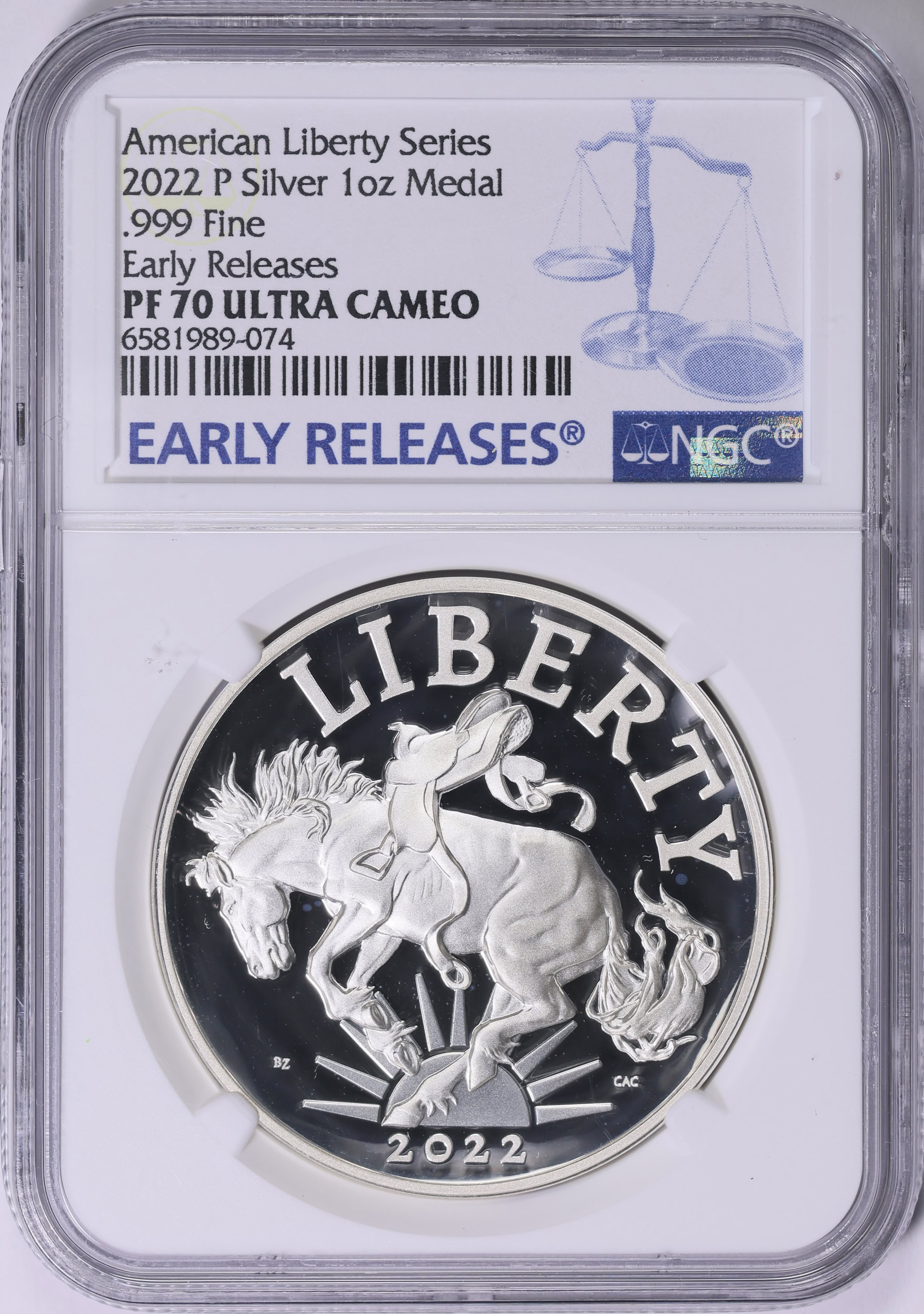2022-P American Liberty Silver Medal Early Releases NGC Proof-70 UC ...
