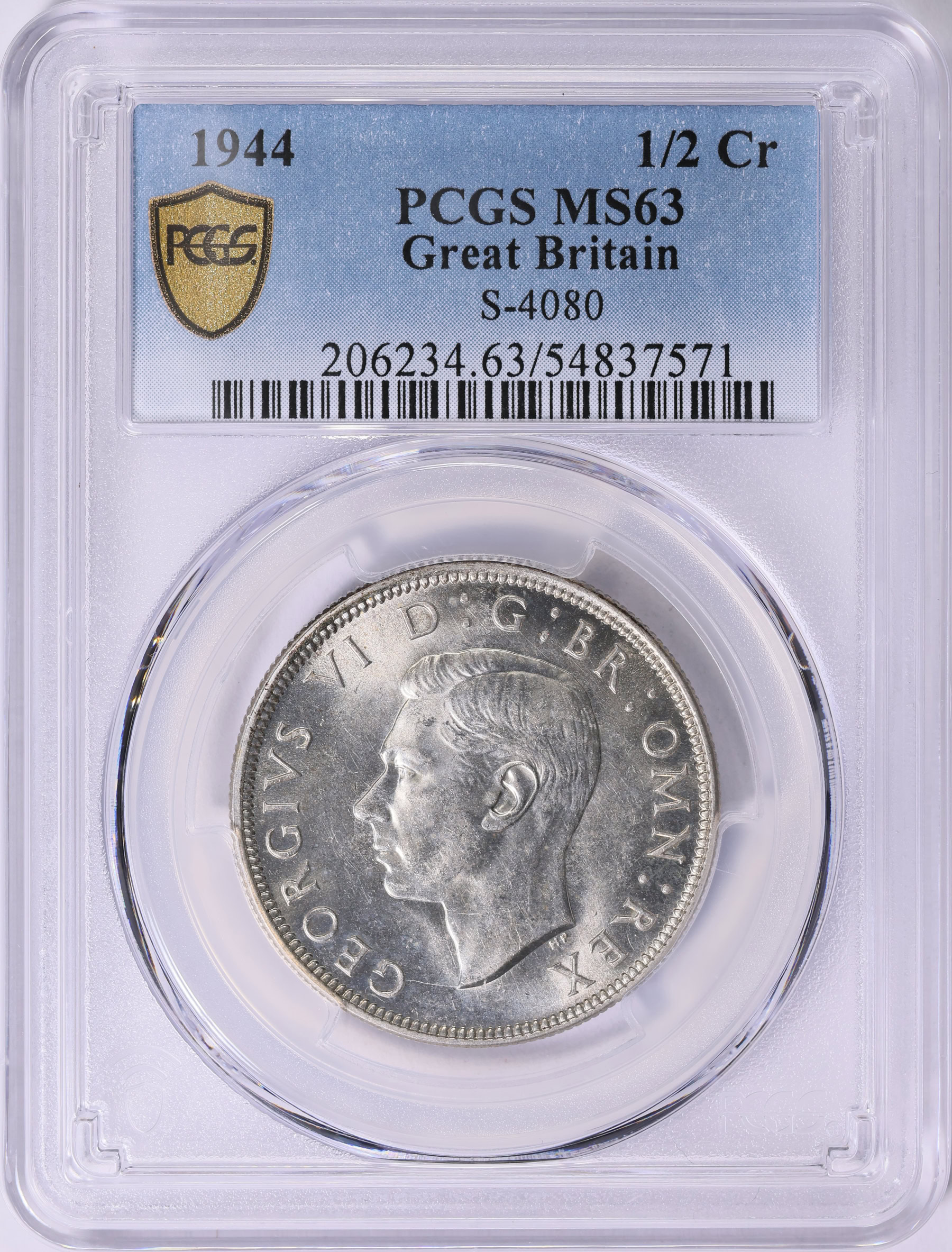 Great Britain 1944 Silver 1/2 Crown KM-856 PCGS MS-63 (Item 1803021 ...