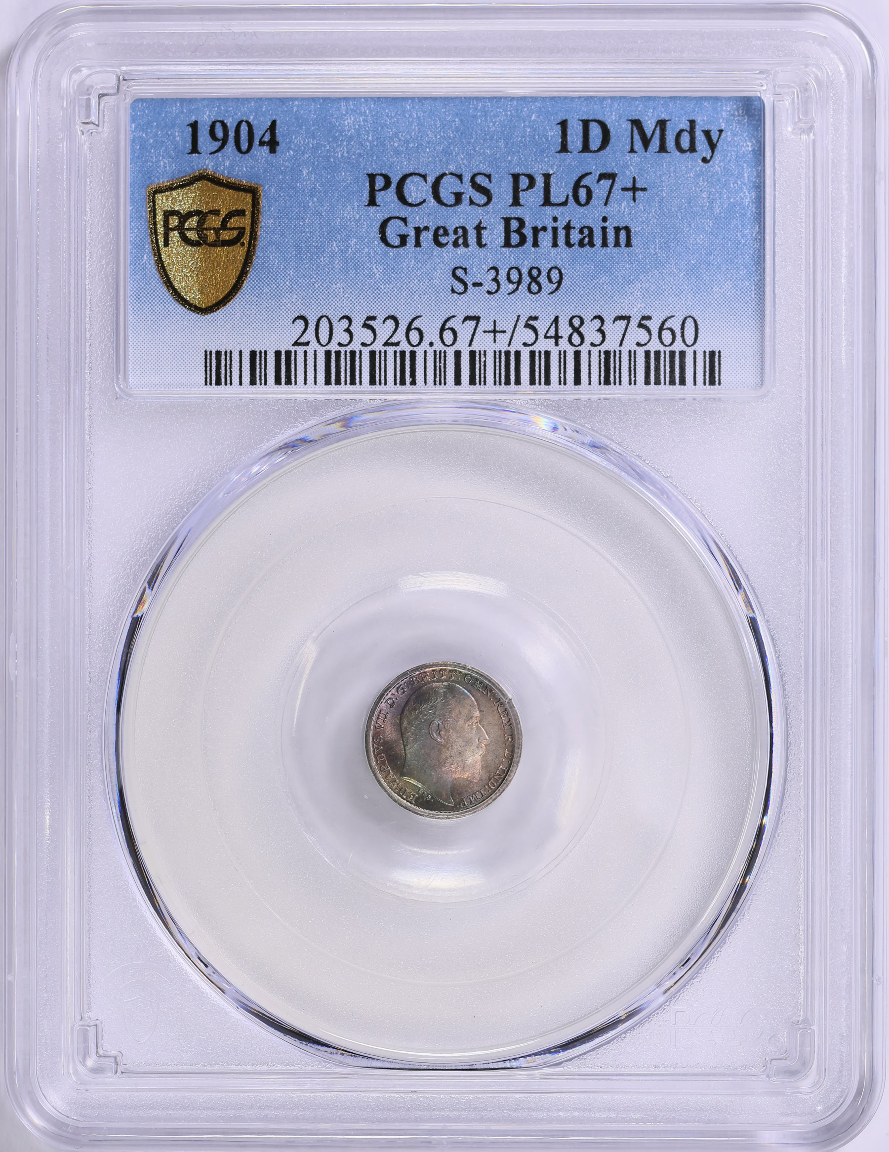 Great Britain 1904 Silver Maundy Penny KM-795 PCGS PL-67+ (Toned) (Item ...